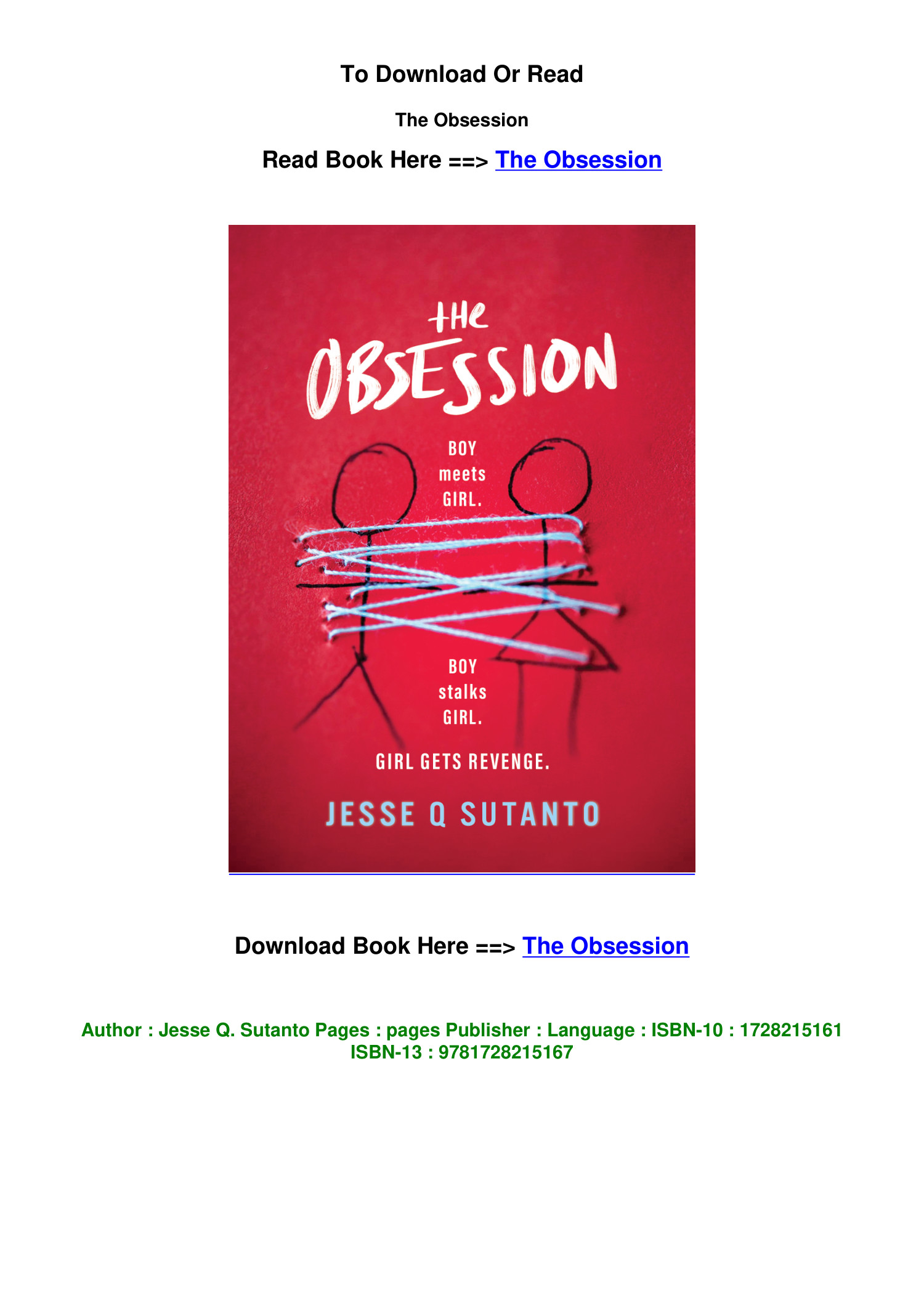 PDF DOWNLOAD The Obsession by Jesse Q Sutanto.pdf | DocDroid