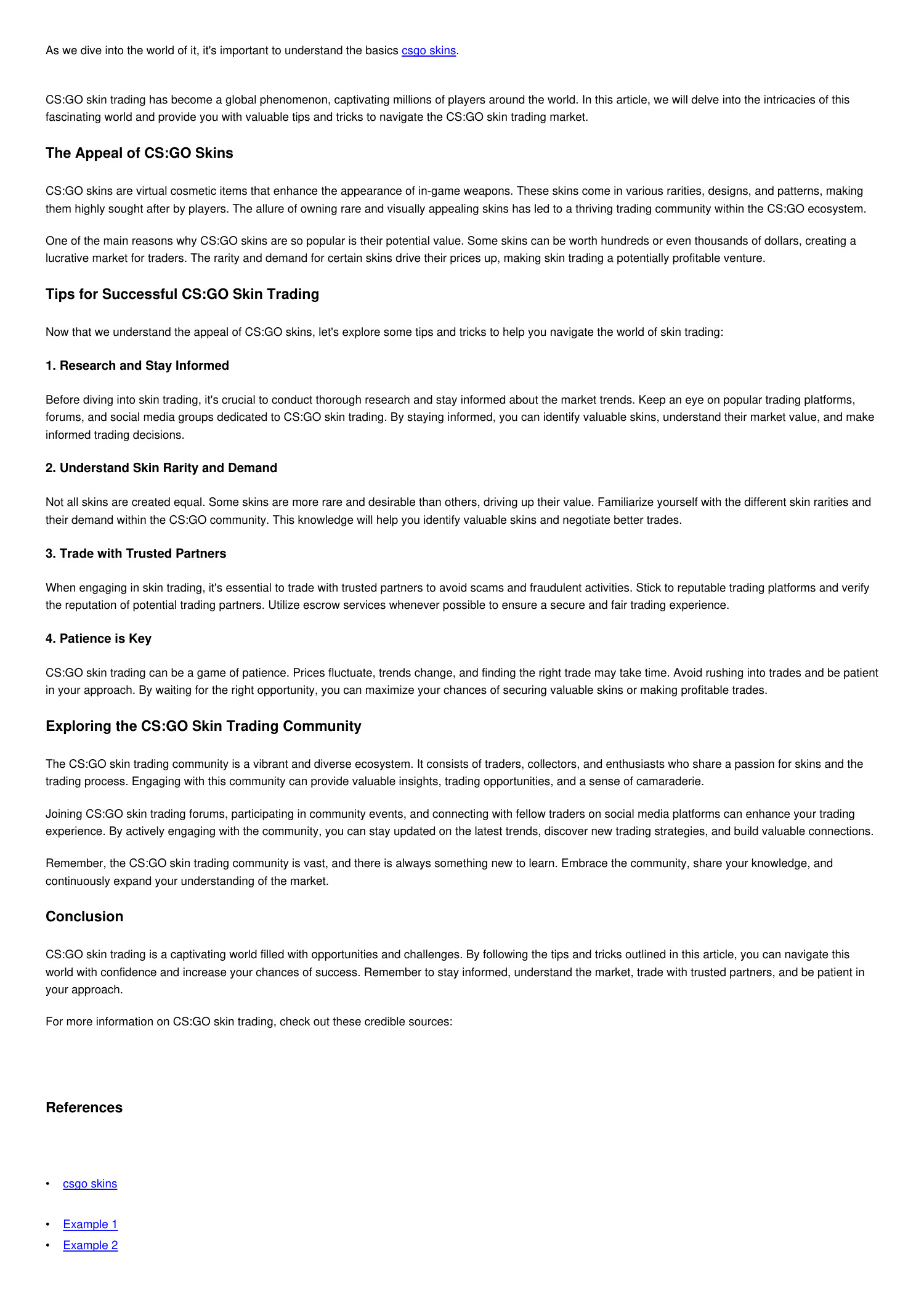 Unveiling the World of CS:GO Skin Trading: Tips and Tricks.pdf | DocDroid