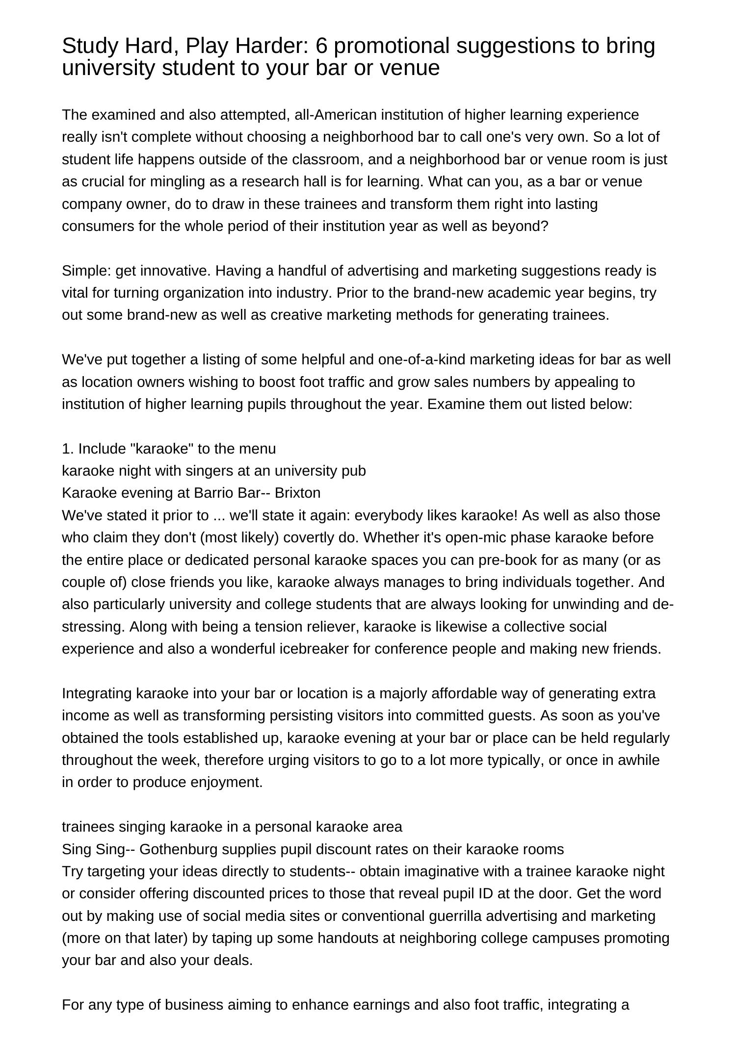 Research Study Hard Play Harder 6 promotional concepts to bring ...