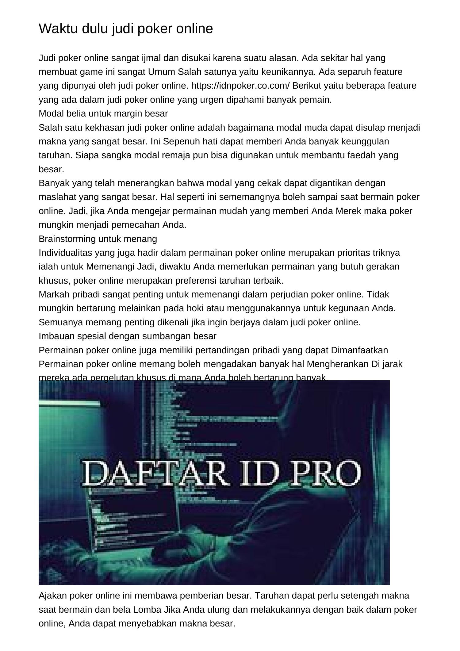 Era dulu judi poker onlinevzuip.pdf.pdf | DocDroid