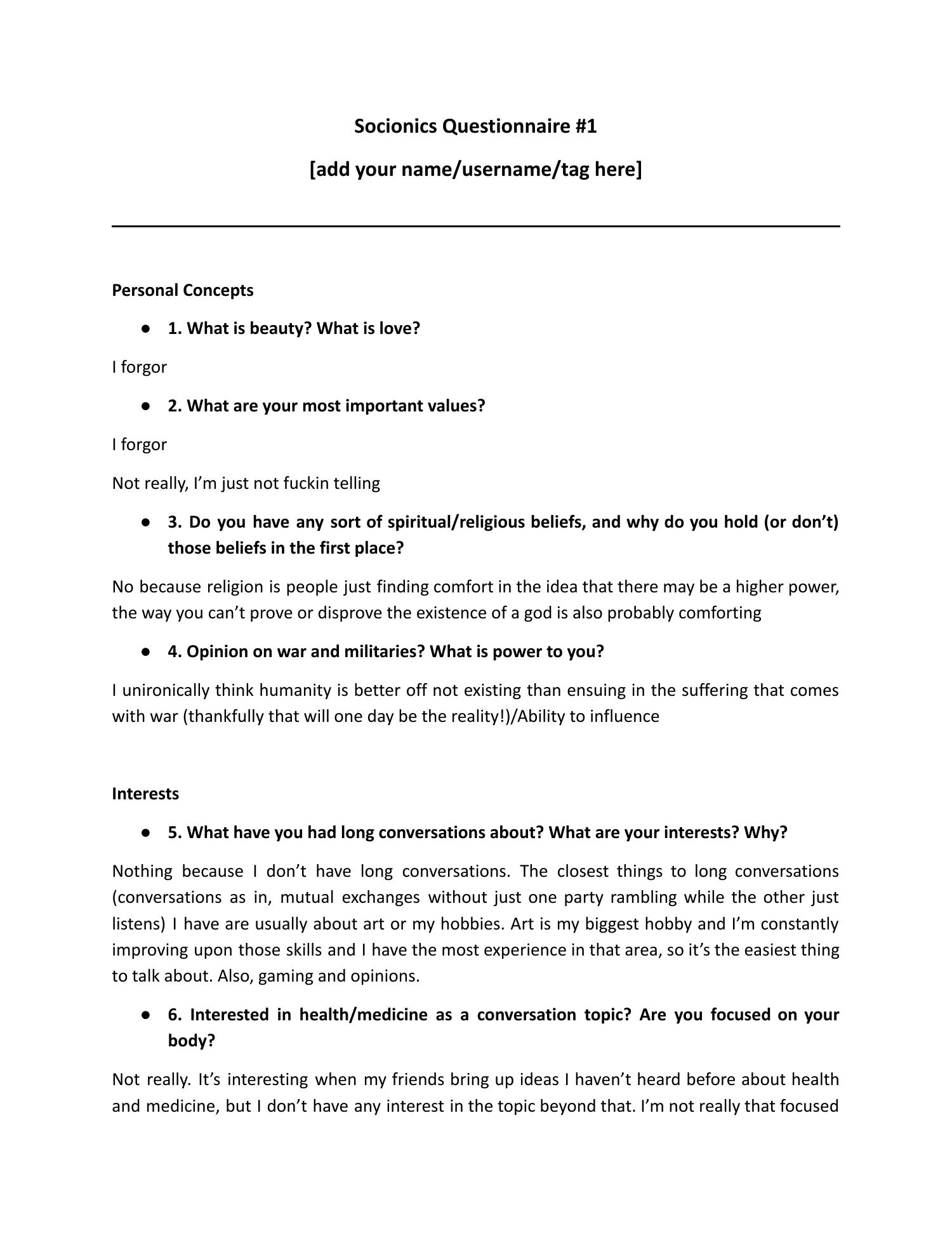 Socionics Questionnaire #1.pdf | DocDroid