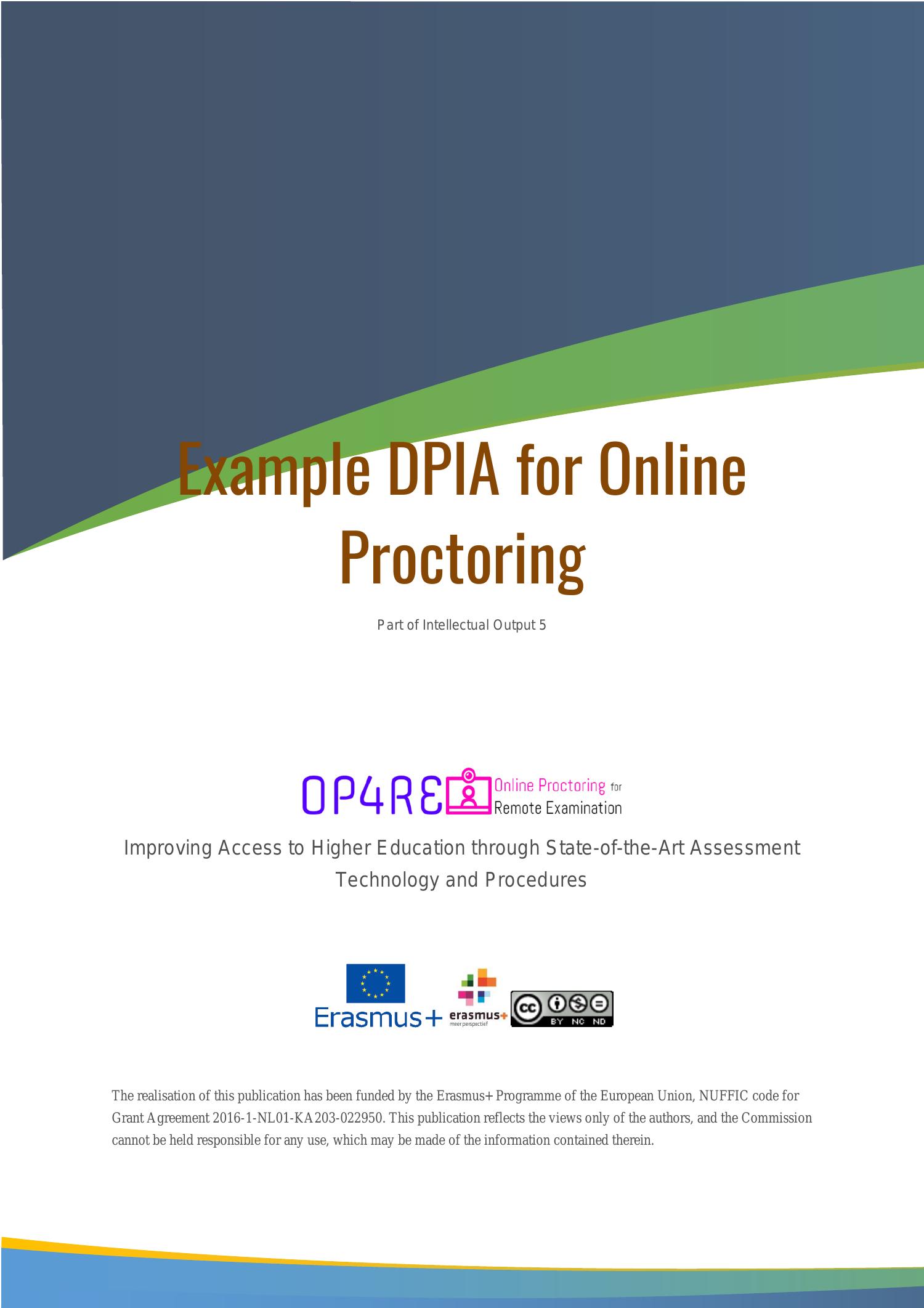 Example DPIA for Online Proctoring (VU).pdf | DocDroid