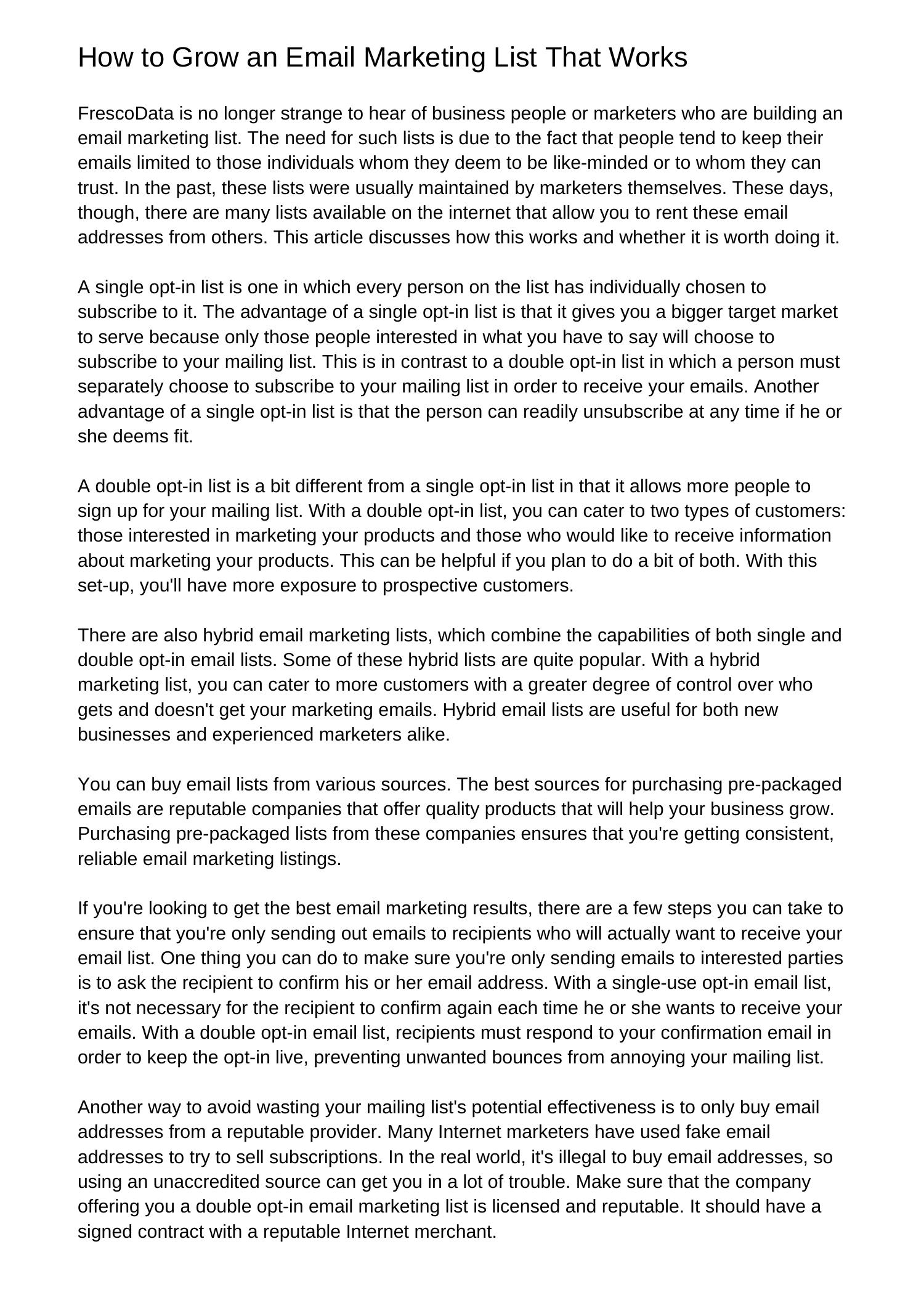 How to Grow an Email Marketing List That Worksqjhzw.pdf.pdf | DocDroid