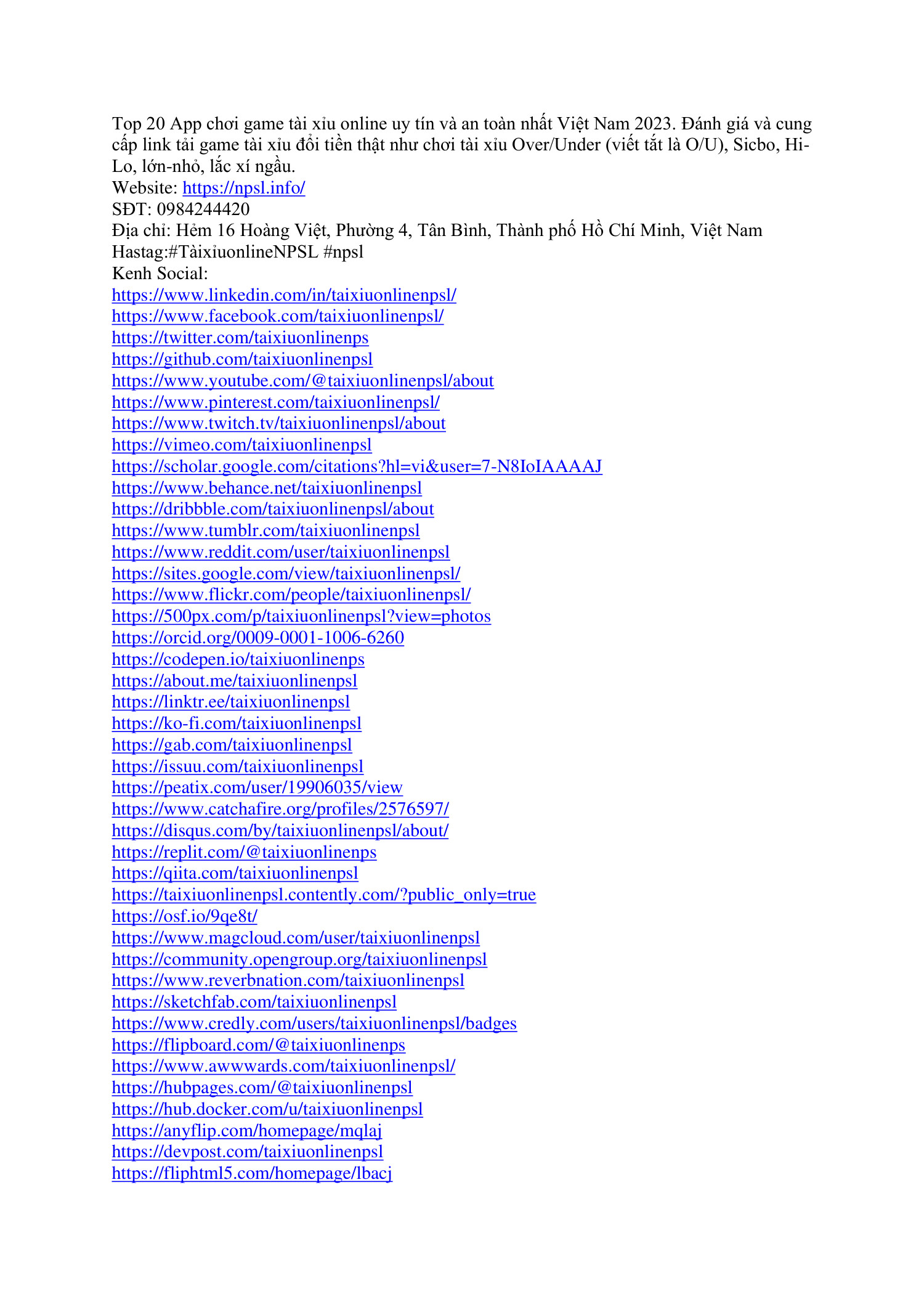 Tai xiu online NPSL.docx | DocDroid