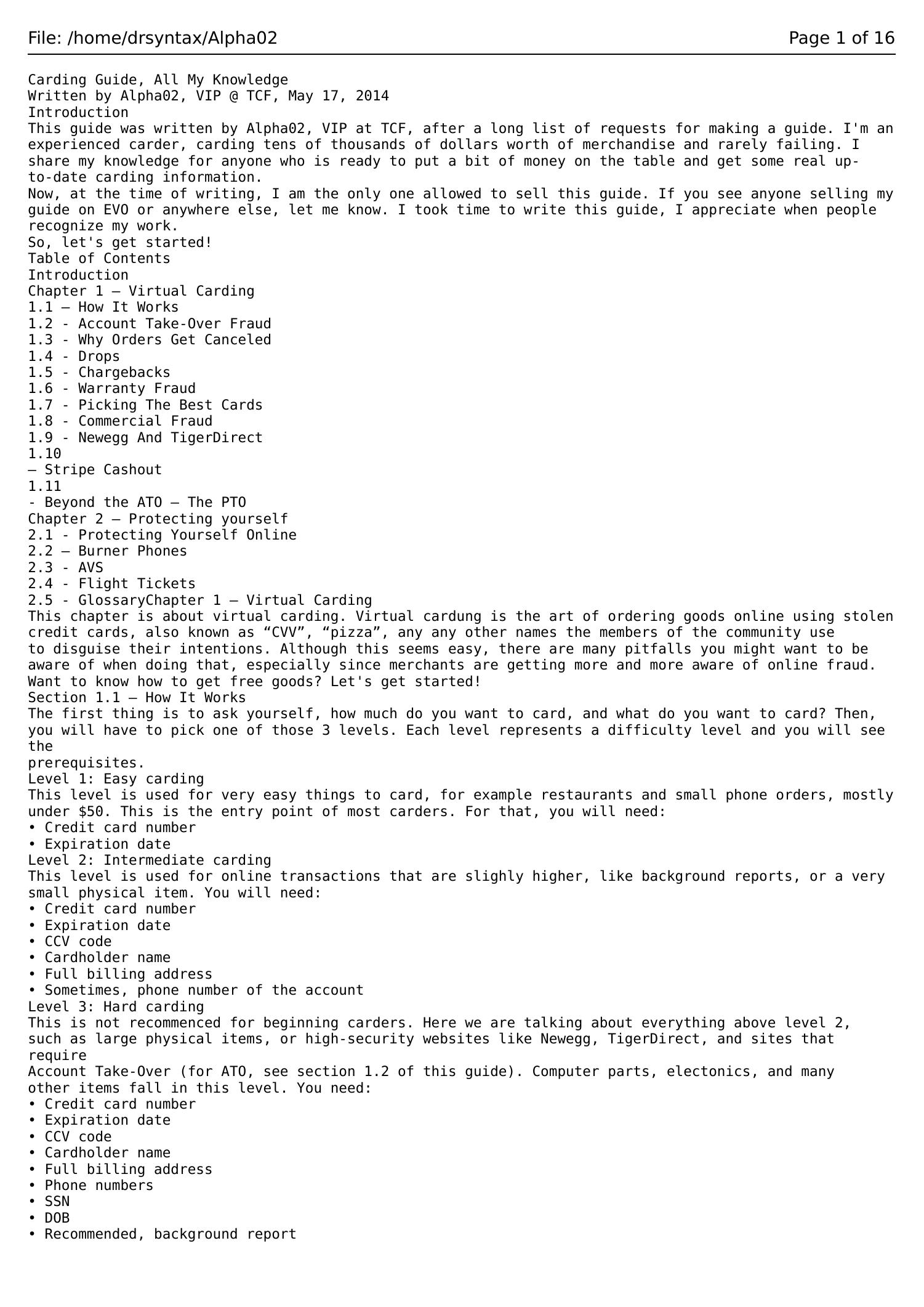 Alpha - University Of Carding Guide.pdf | DocDroid
