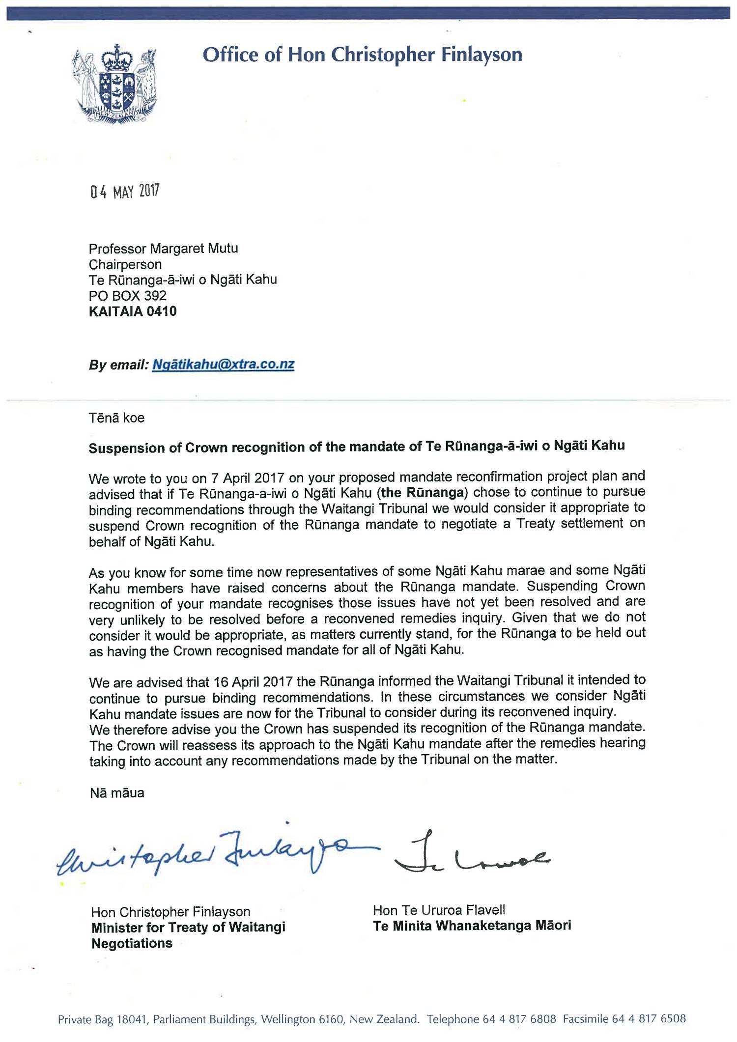 2017 05 04 Letter to Professor Margaret Mutu.pdf | DocDroid