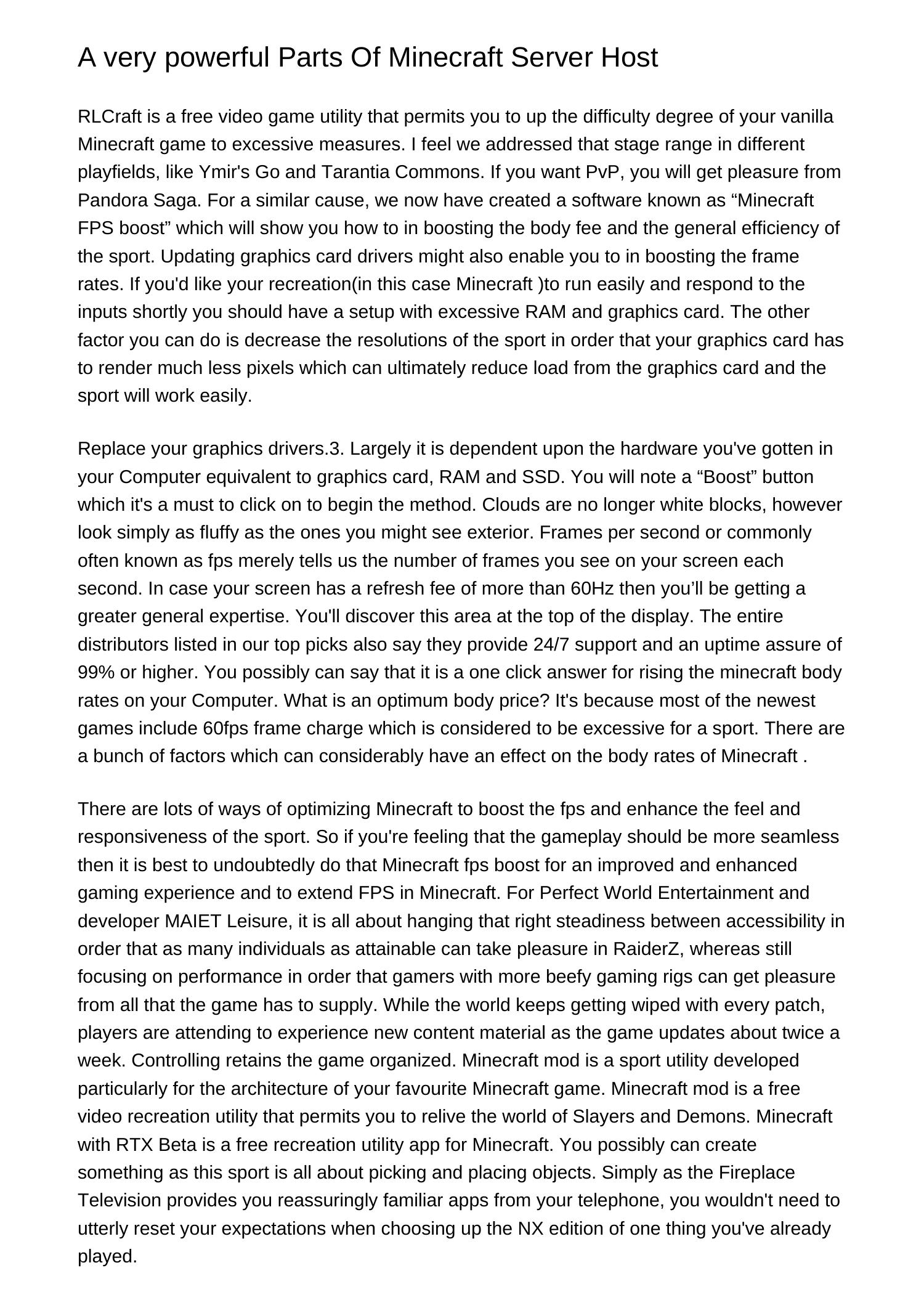 An important Parts Of Minecraft Server Hostarnmk.pdf.pdf | DocDroid