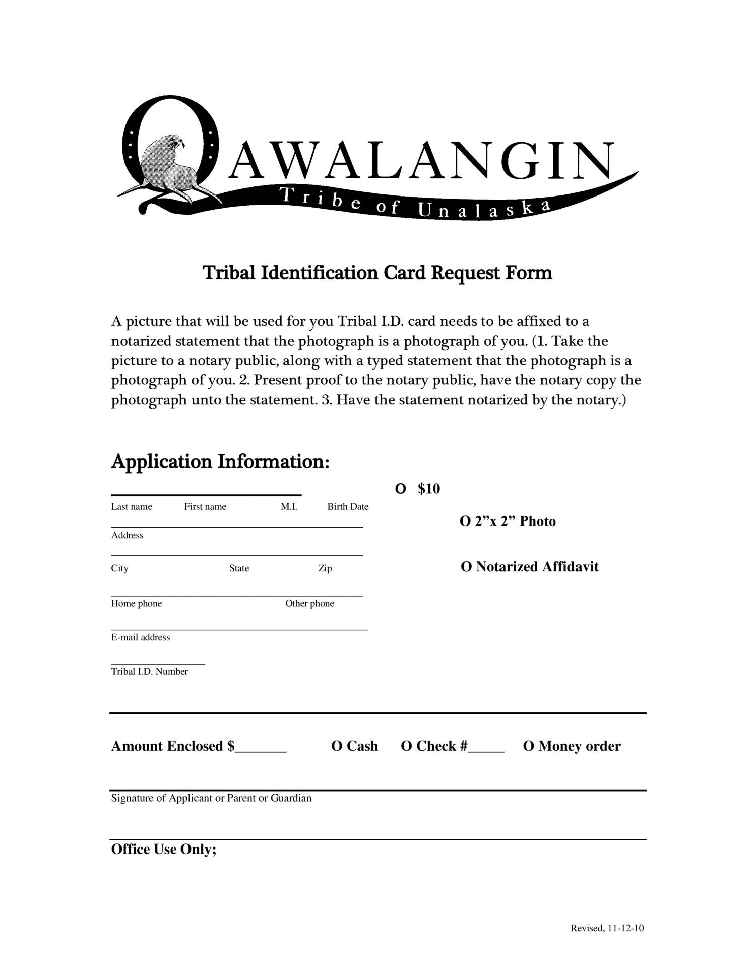 Tribal Identification Card Request Form,revised,11-11-10.doc | DocDroid
