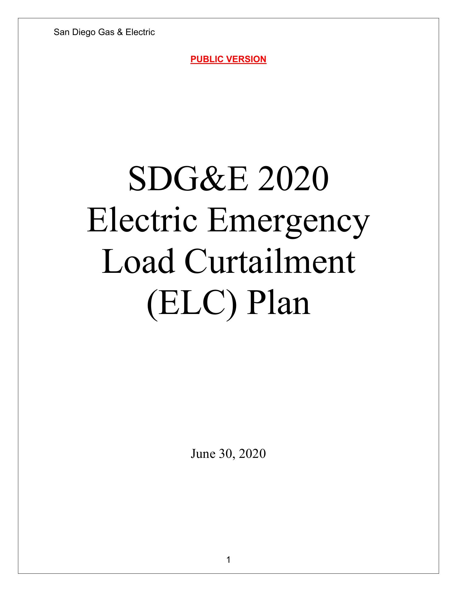 SDG&E 2020 Redbook—Electric Emergency Load Curtailment Plan_PUBLIC (1 ...