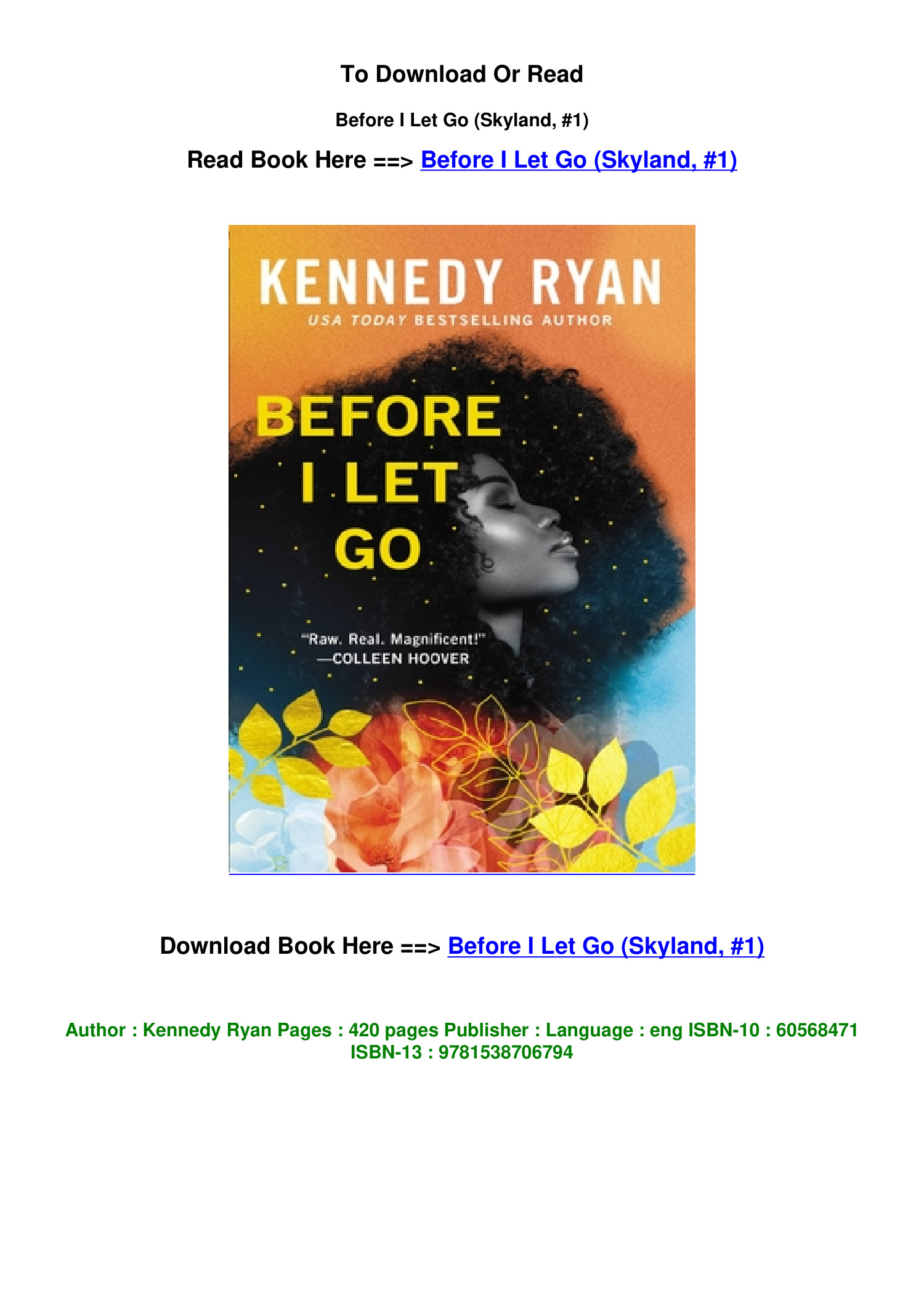 DOWNLOAD EPub Before I Let Go Skyland 1 BY Kennedy Ryan.pdf | DocDroid