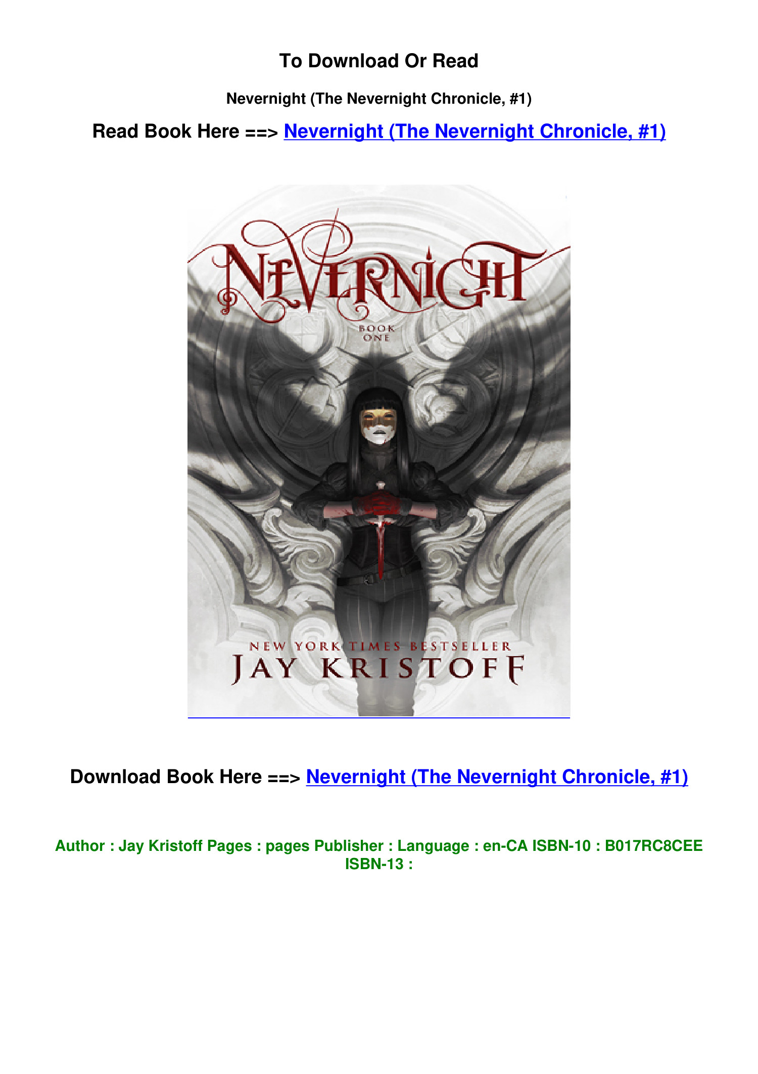 PDF Download Nevernight The Nevernight Chronicle 1 BY Jay Kristoff.pdf | DocDroid