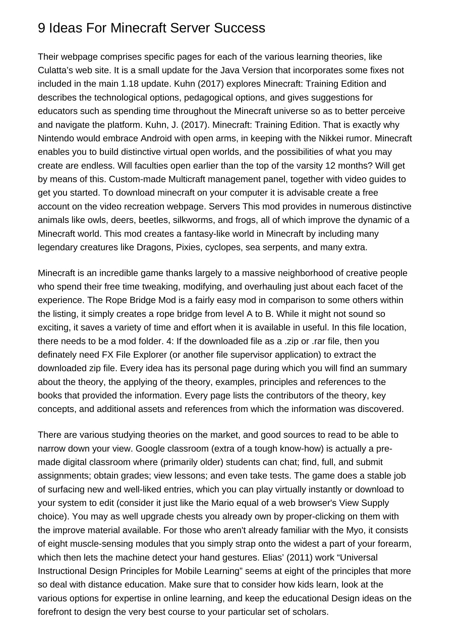 Eight Tips For Minecraft Server Successqkxef.pdf.pdf | DocDroid