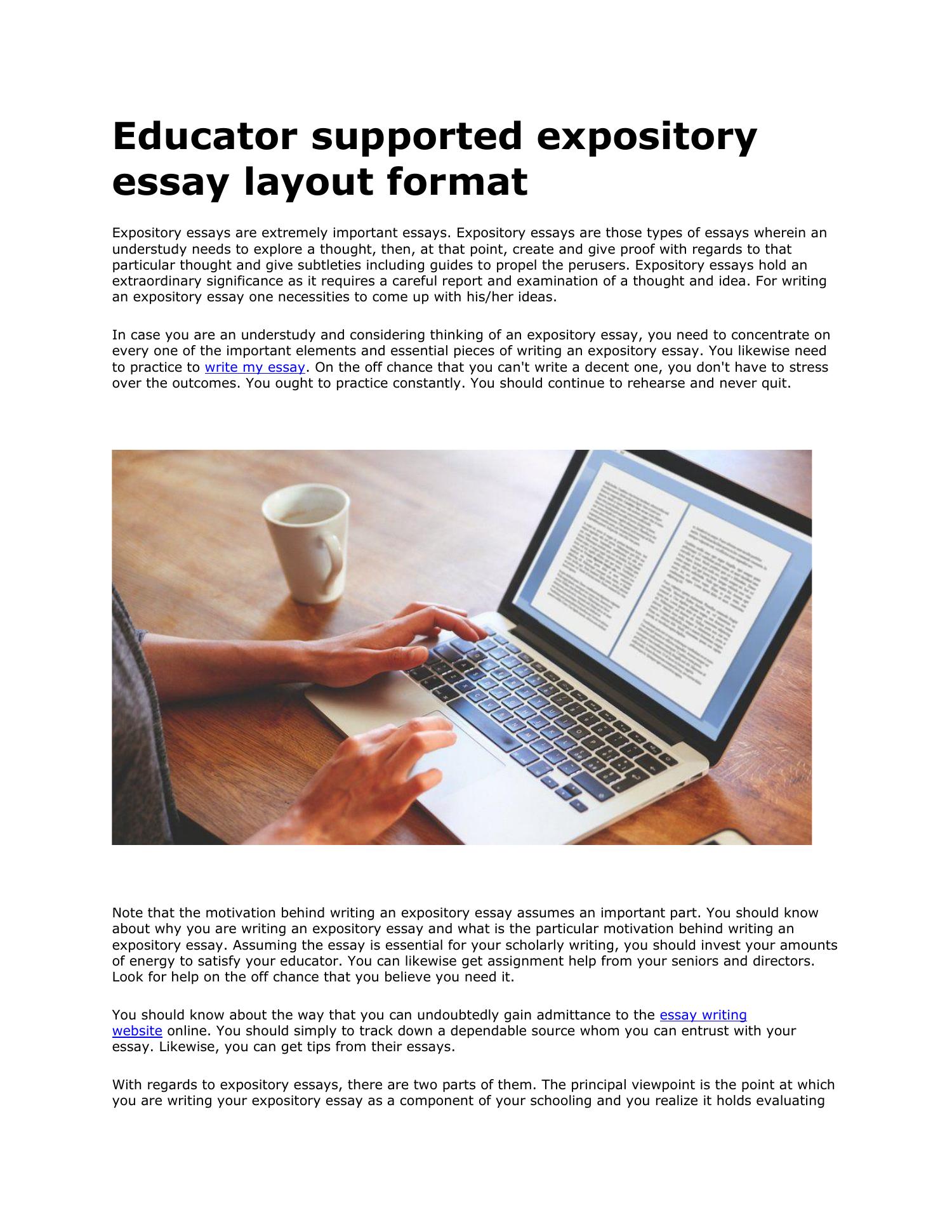 Educator supported expository essay layout format pdf.pdf | DocDroid