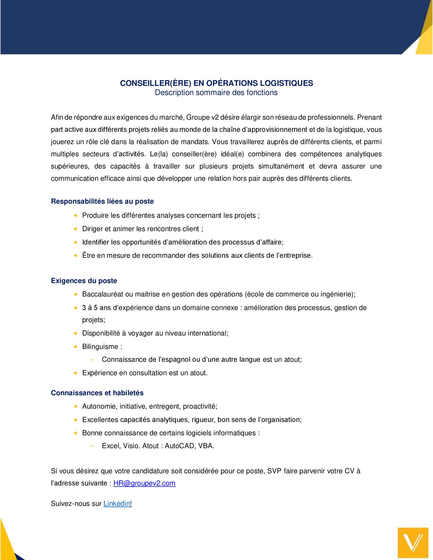 Groupe V2 - Offre d'emploi - conseiller en opérations logistiques.pdf ...