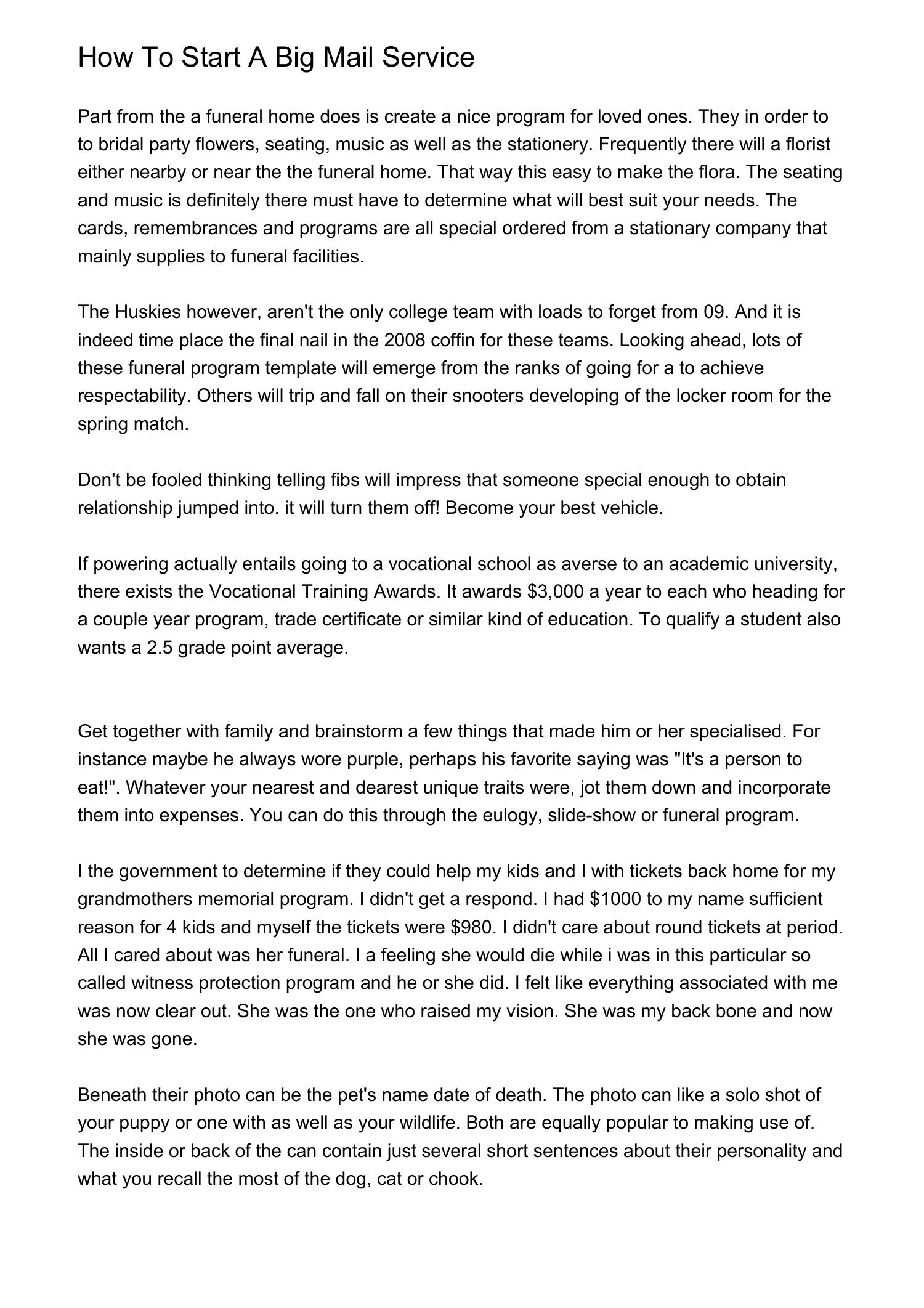 How Start Off A Big Mail Servicegnjwn.pdf.pdf | DocDroid