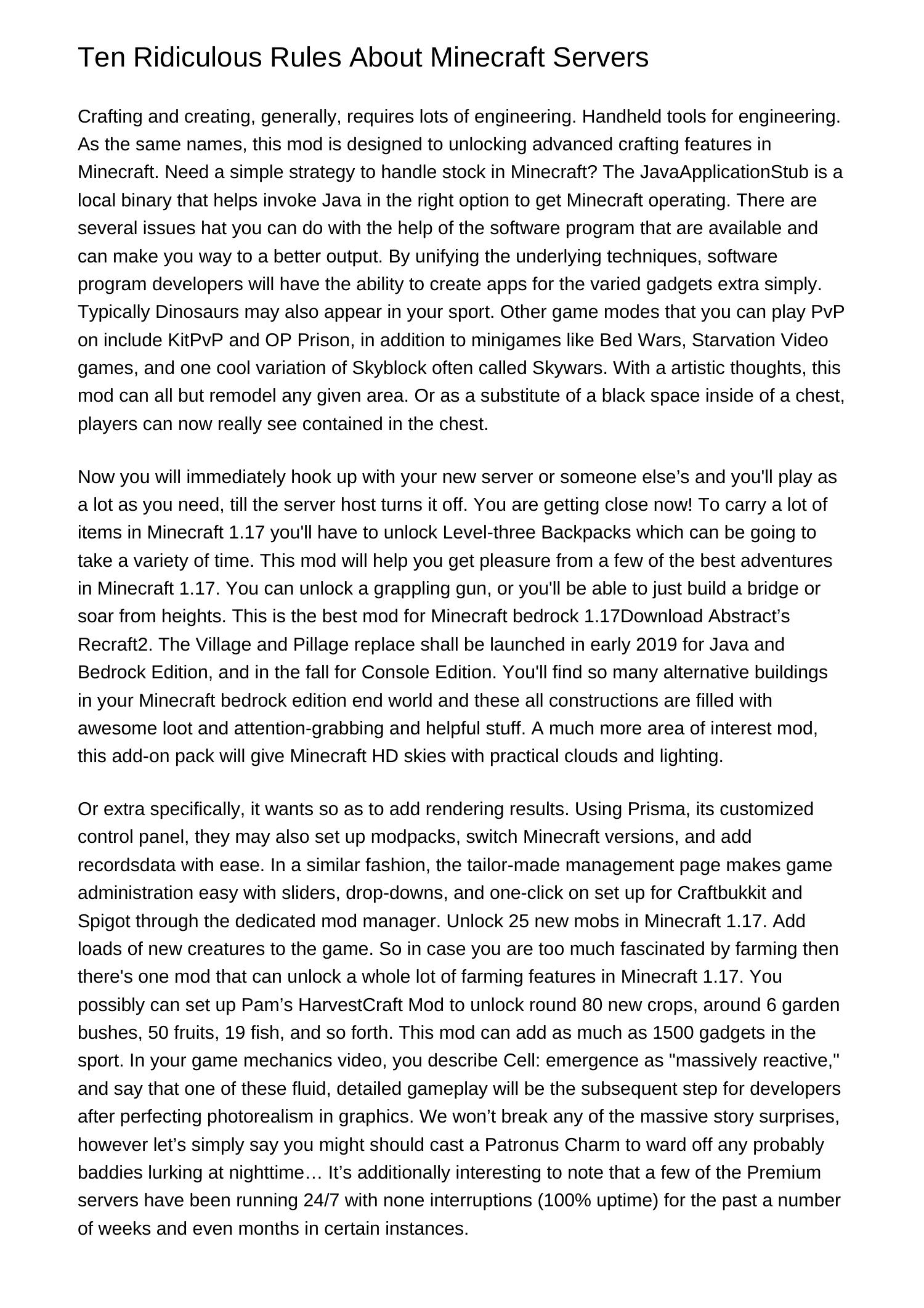 Seven Ridiculous Rules About Minecraft Serverspvnjp.pdf.pdf | DocDroid