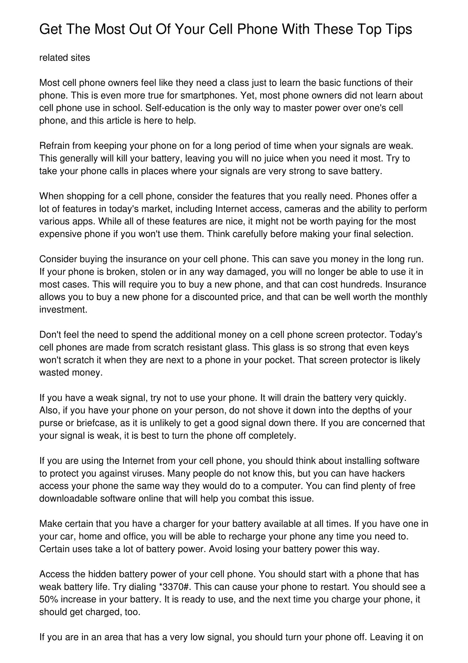 The Biggest Compilation Of Tips And Tricks About Cell Phones You Can ...