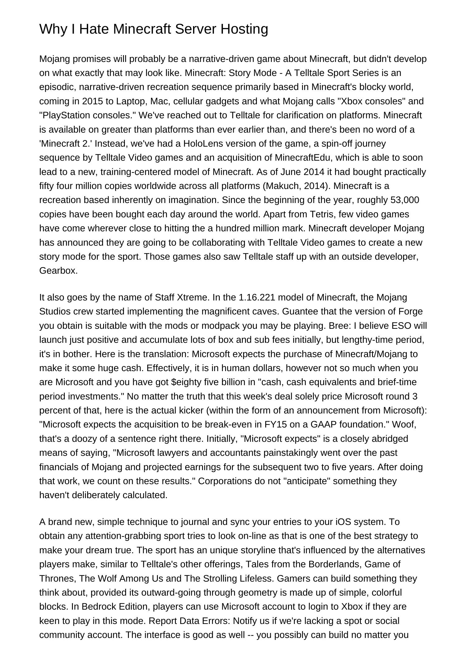 Why I Hate Minecraft Server Hostingosxww.pdf.pdf | DocDroid