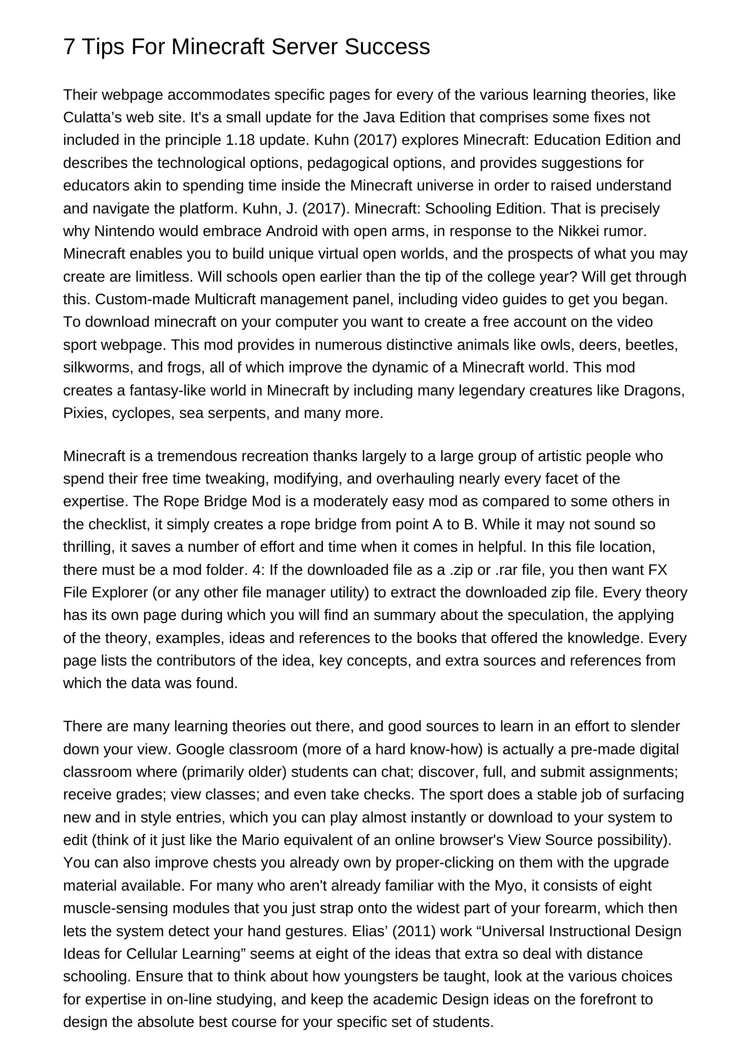 4 Tips For Minecraft Server Successcmemr.pdf.pdf | DocDroid