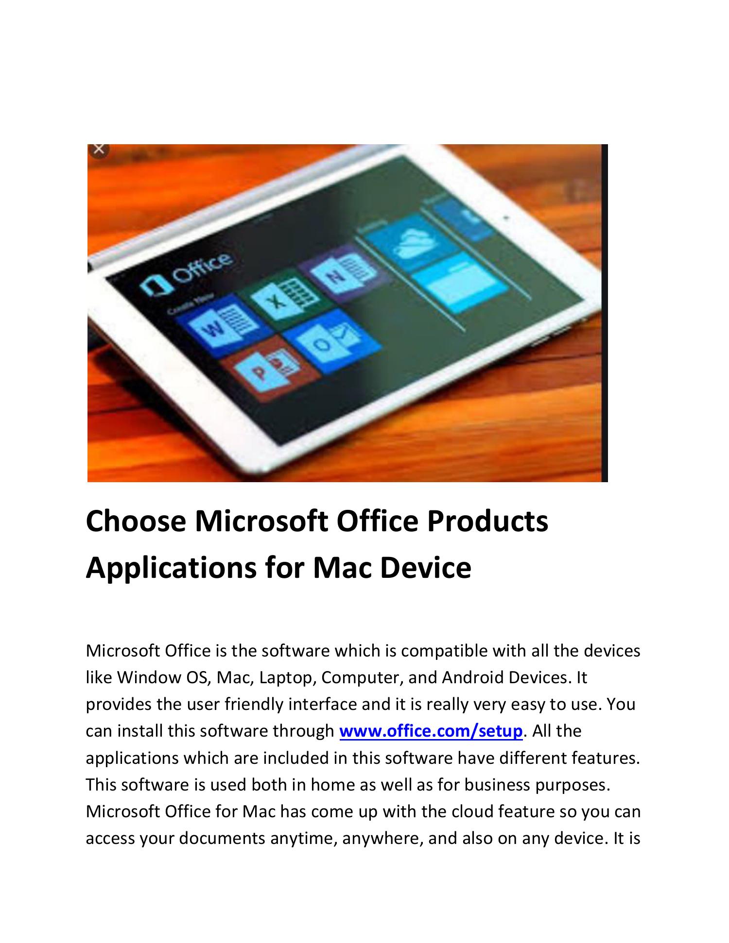 What are the Microsoft Office Applications for Mac Device.pdf | DocDroid