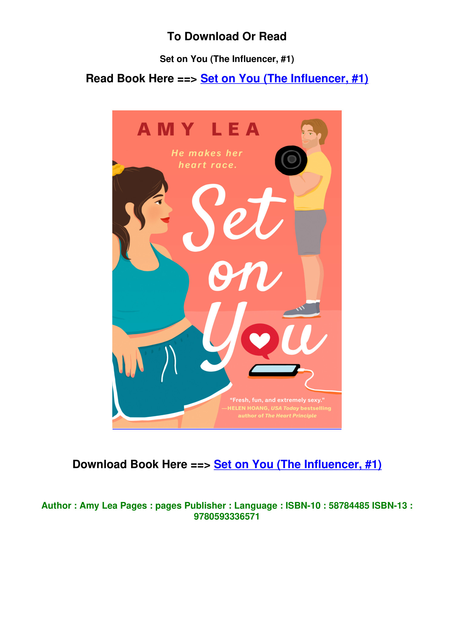 EPub DOWNLOAD Set on You The Influencer 1 By Amy Lea.pdf | DocDroid