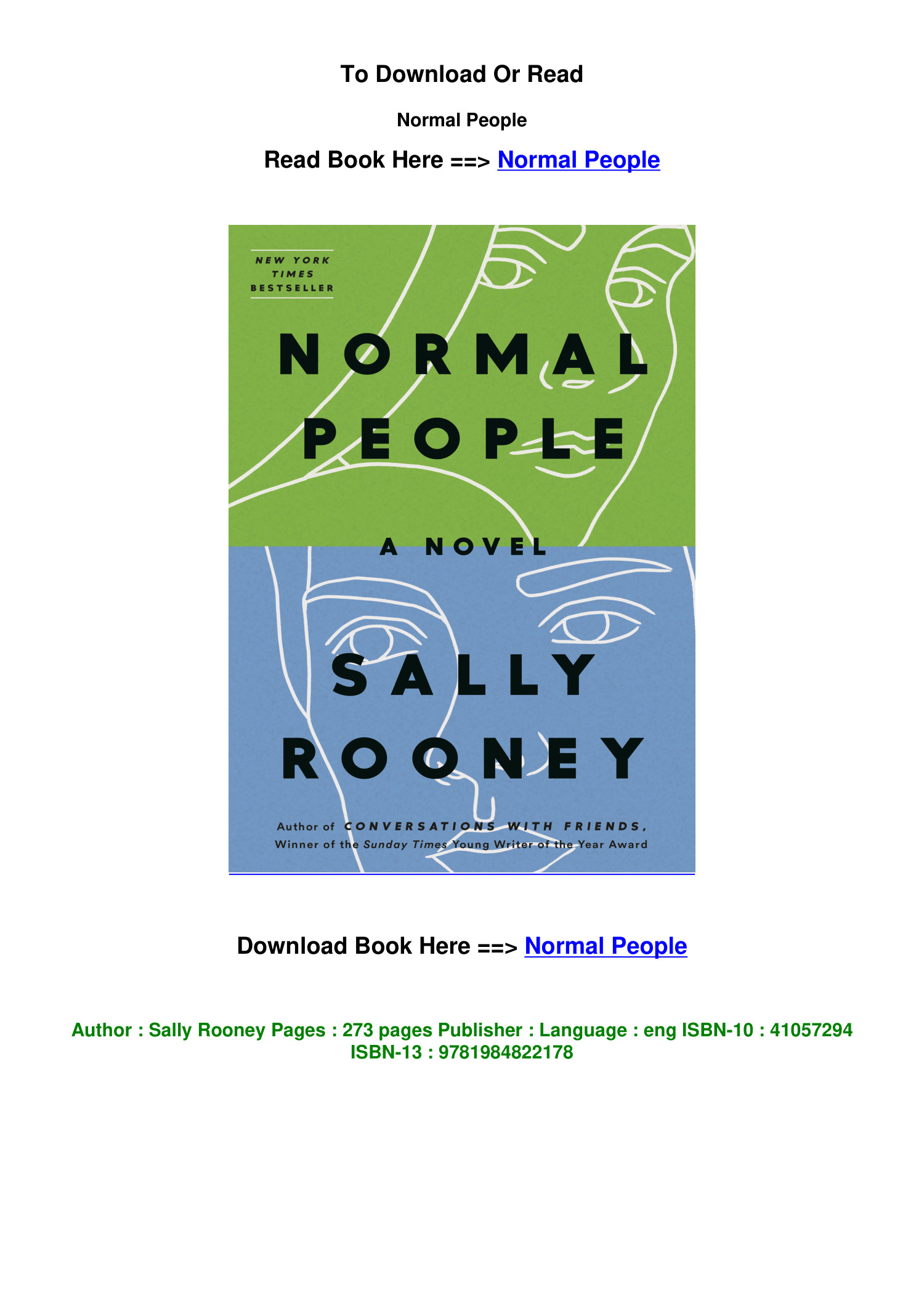 Pdf download Normal People by Sally Rooney.pdf | DocDroid