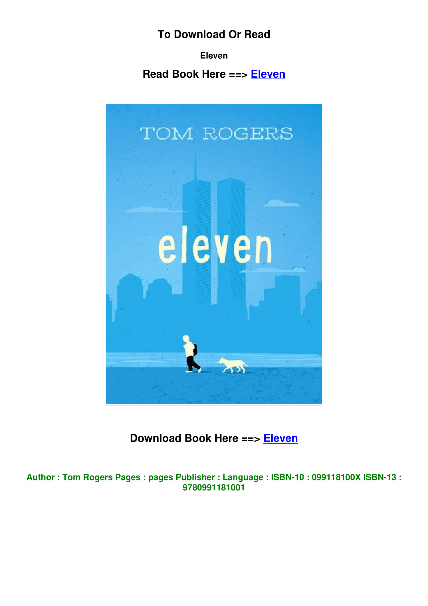 PDF download Eleven By Tom Rogers.pdf | DocDroid