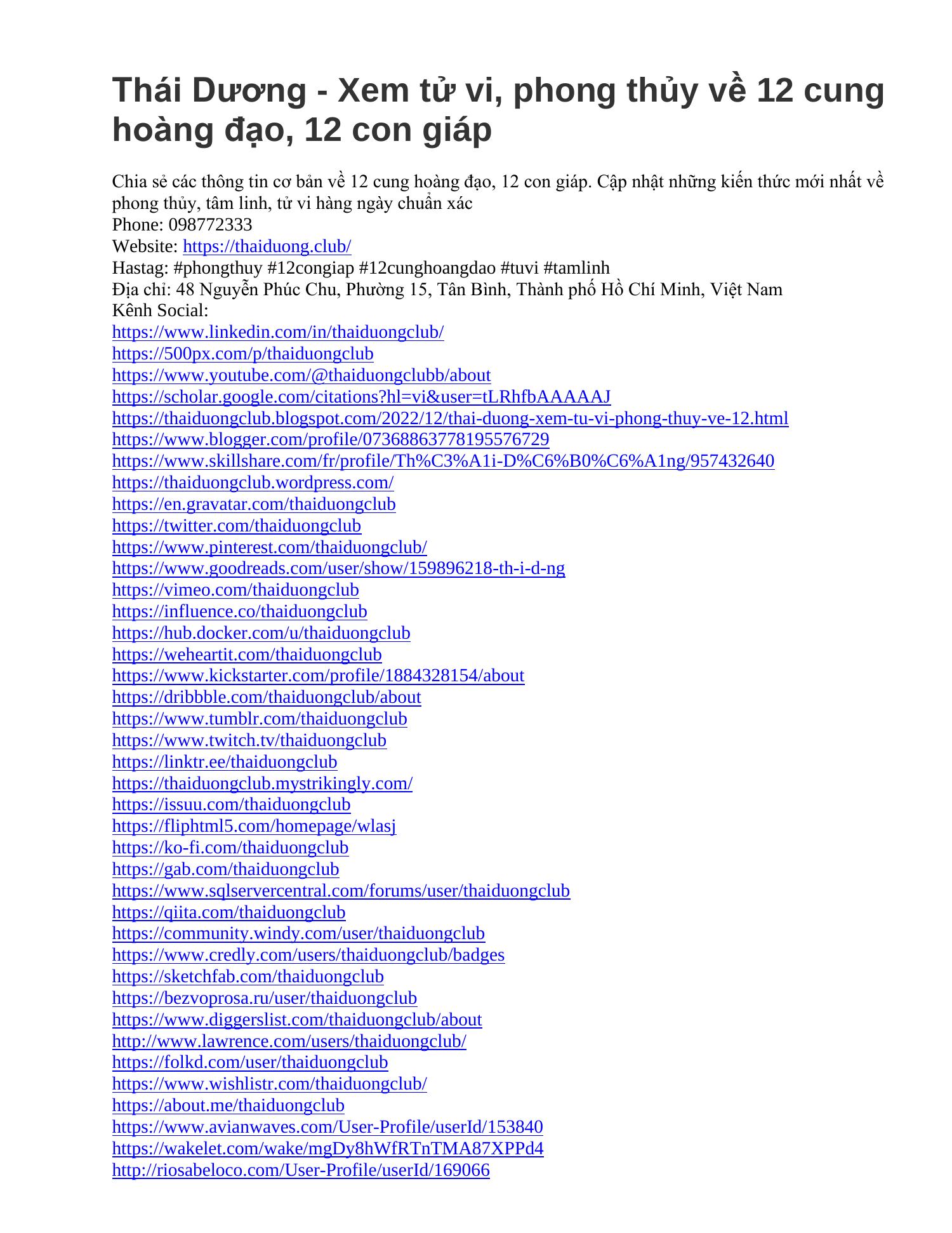 Thái Dương - Xem tử vi, phong thủy về 12 cung hoàng đạo, 12 con giáp.docx | DocDroid