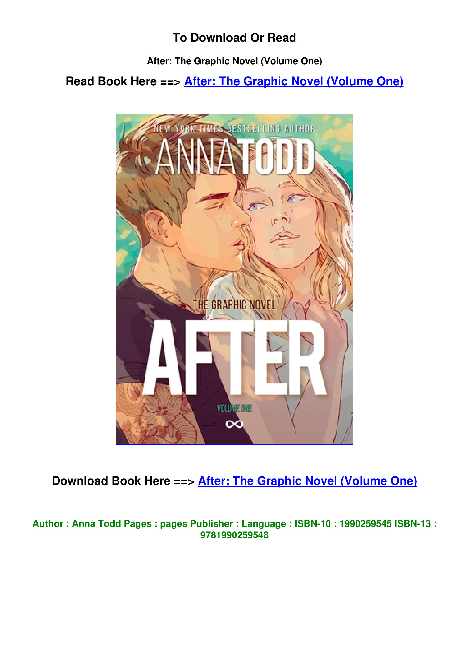DOWNLOAD EPUB After The Graphic Novel Volume One BY Anna Todd.pdf | DocDroid