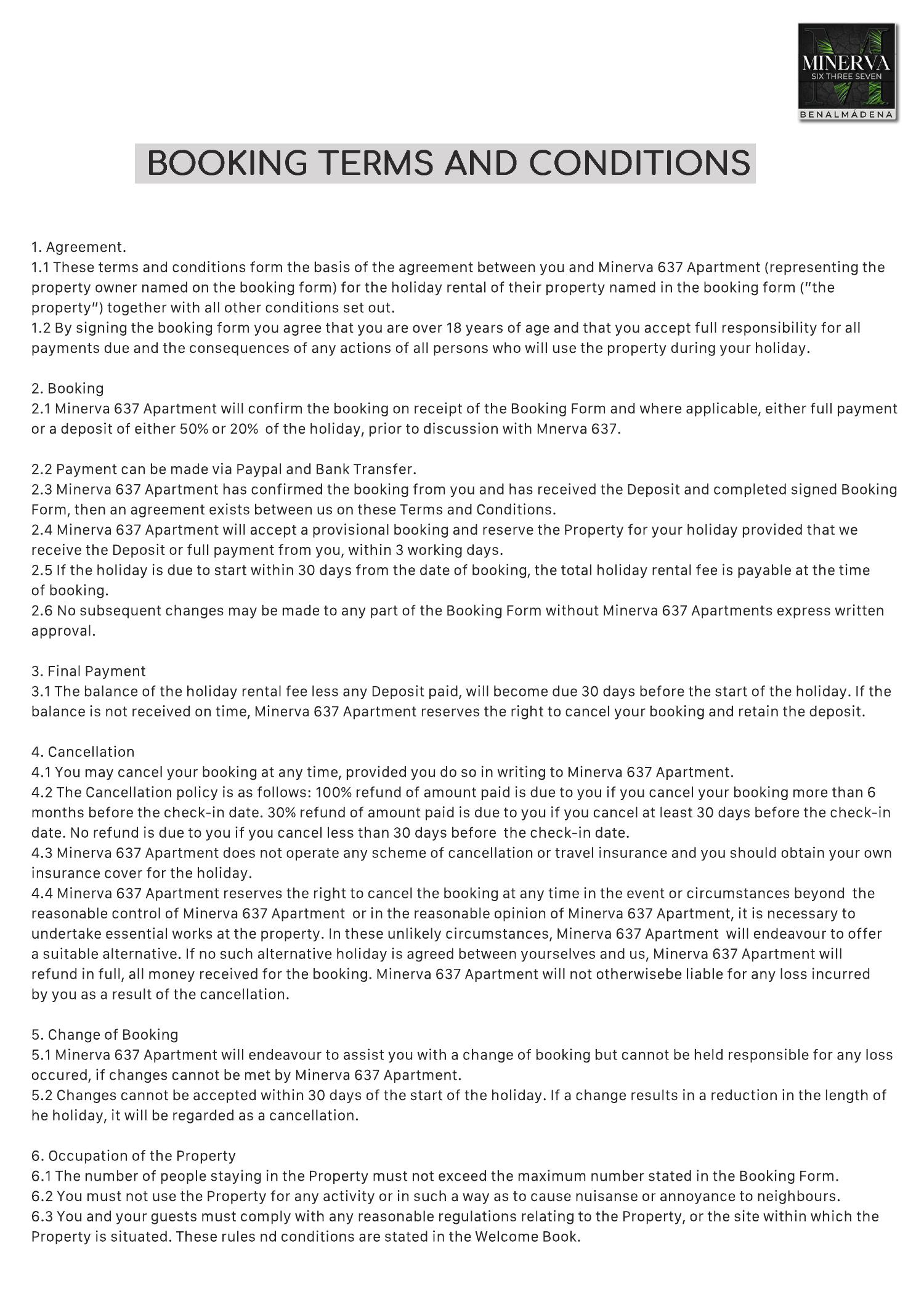 MINERVA637-BOOKINGTERMS&CONDITIONS.pdf | DocDroid