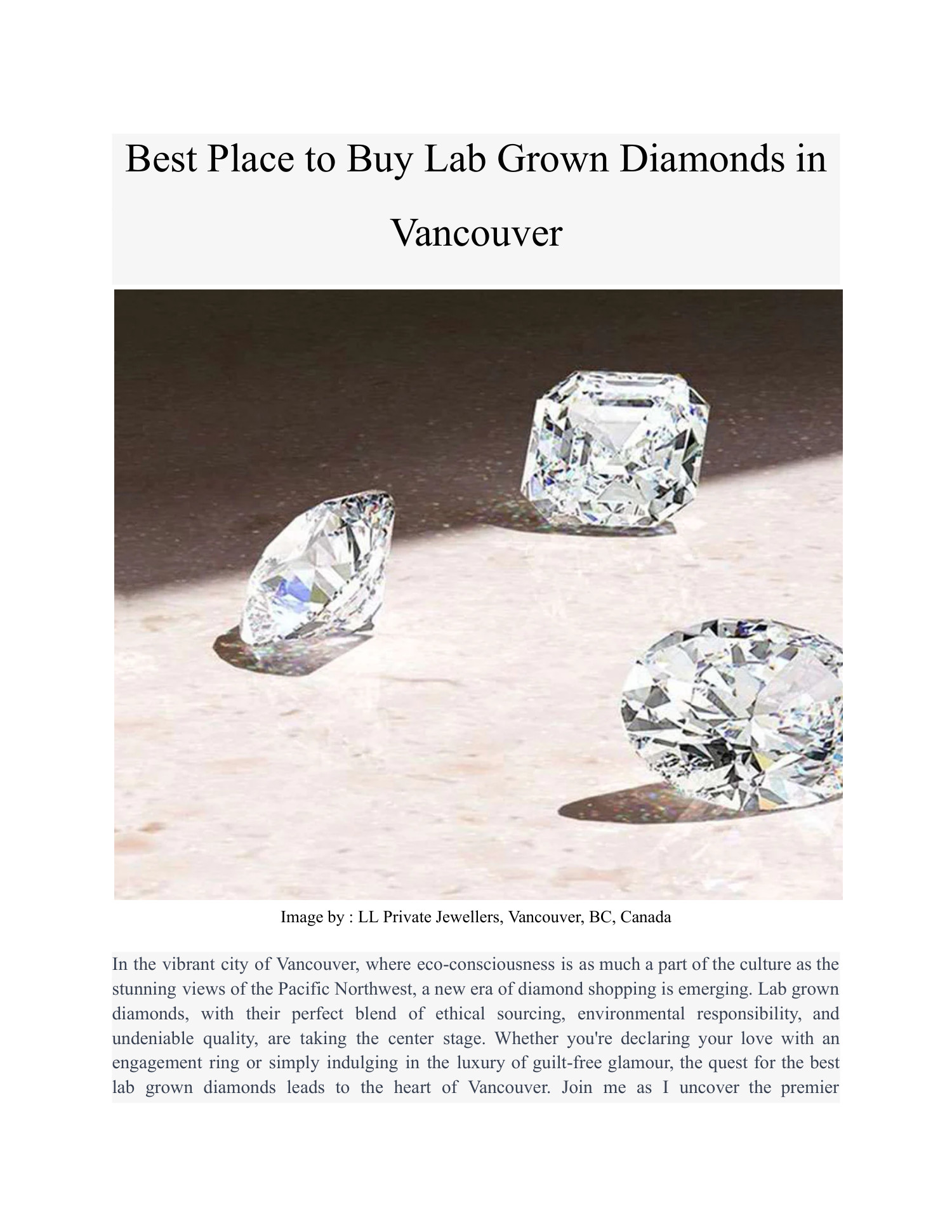 Best Place to Buy Lab Grown Diamonds in Vancouver.pdf | DocDroid