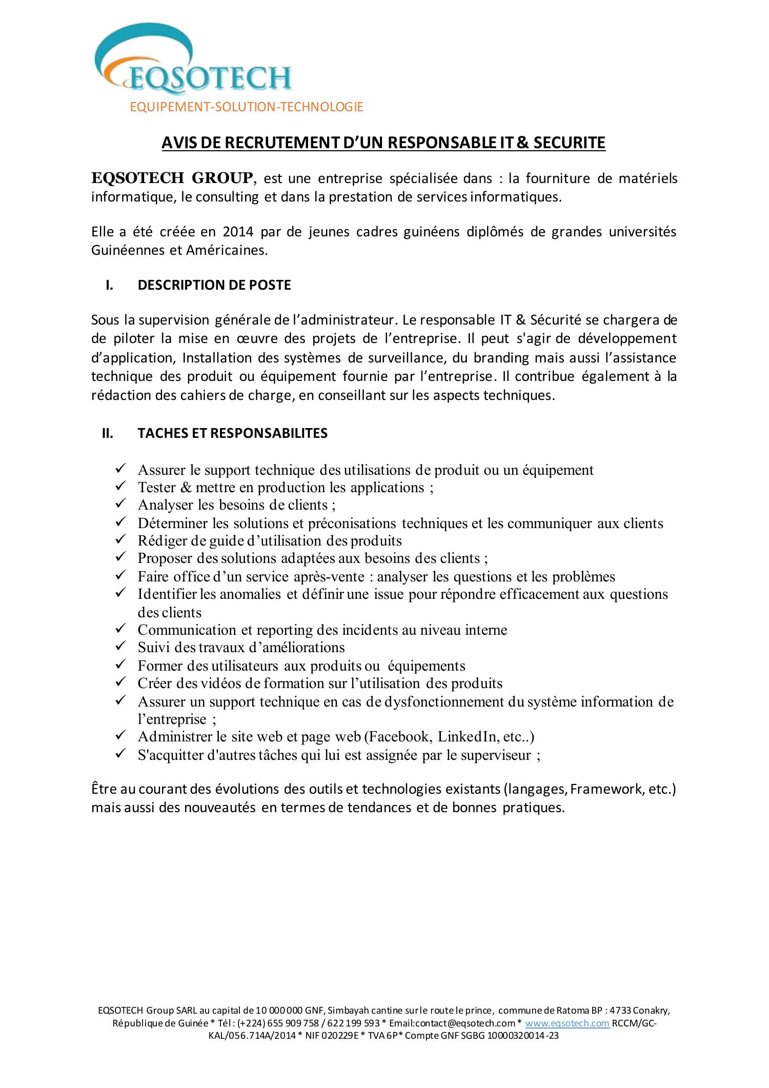 Description de poste du Responsable IT & securite.pdf | DocDroid