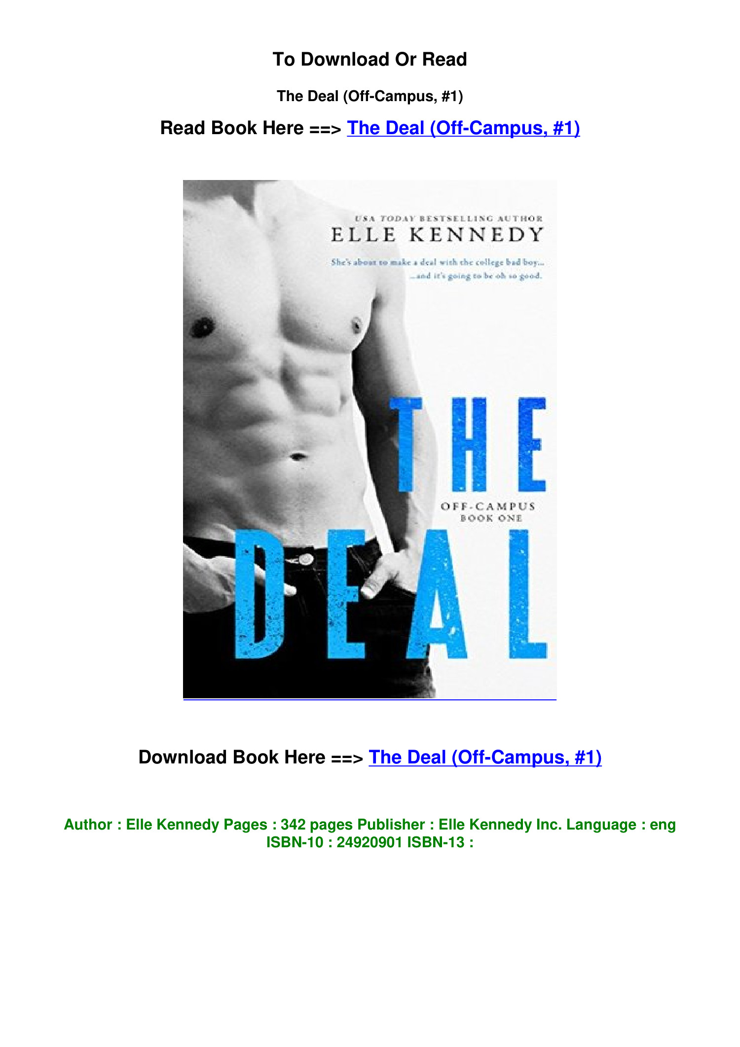 PDF DOWNLOAD The Deal Off Campus 1 BY Elle Kennedy.pdf | DocDroid