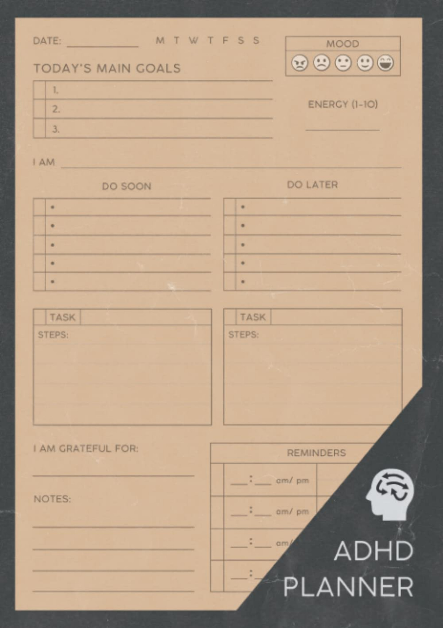 ADHD Planner Undated Daily Weekly Schedule Checklist Tracker and ...