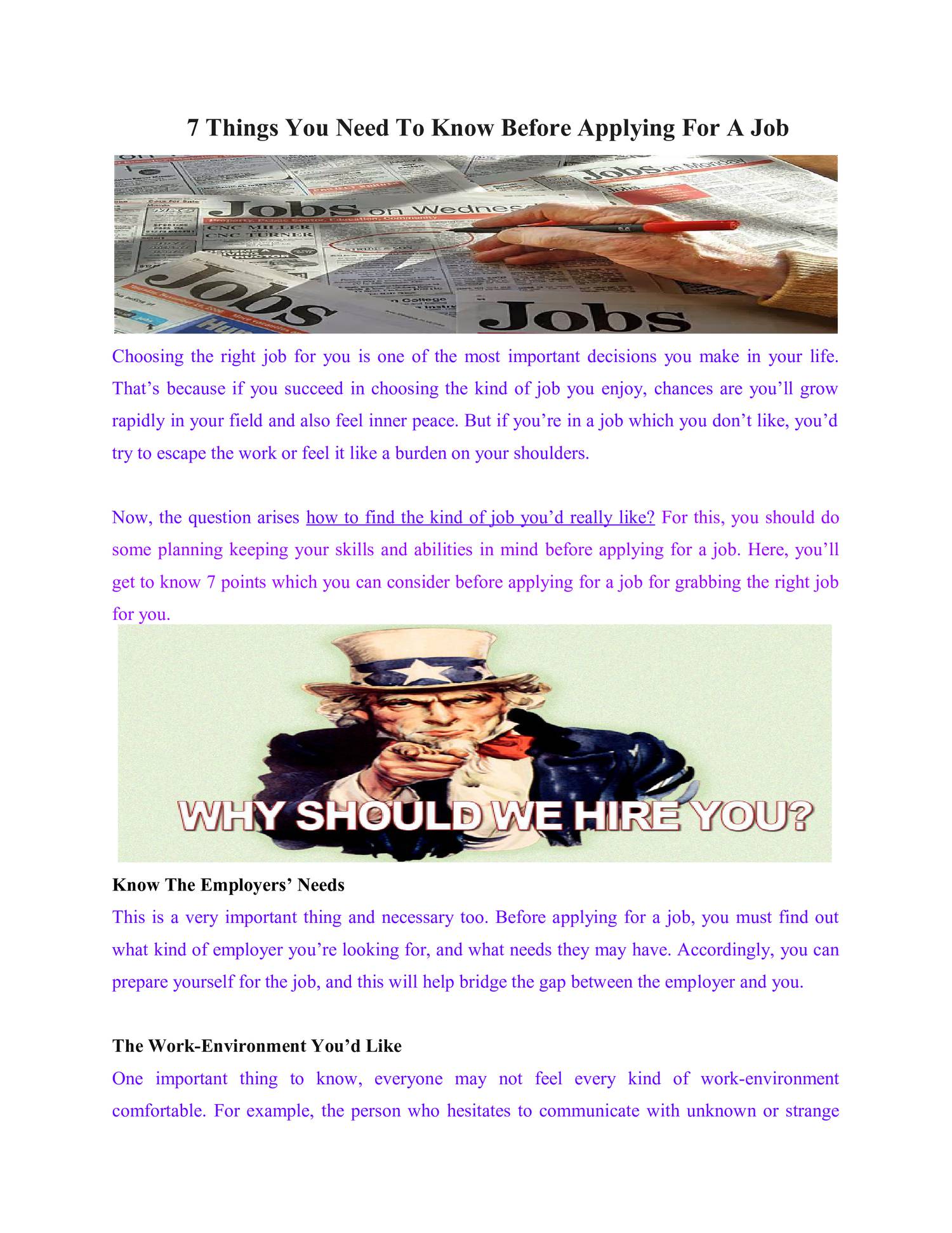 7 Things You Need To Know Before Applying For A Job.pdf | DocDroid