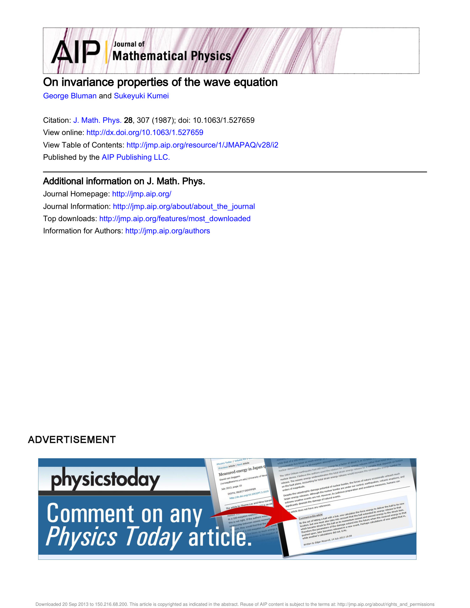 On invariance properties of the wave equation.pdf | DocDroid