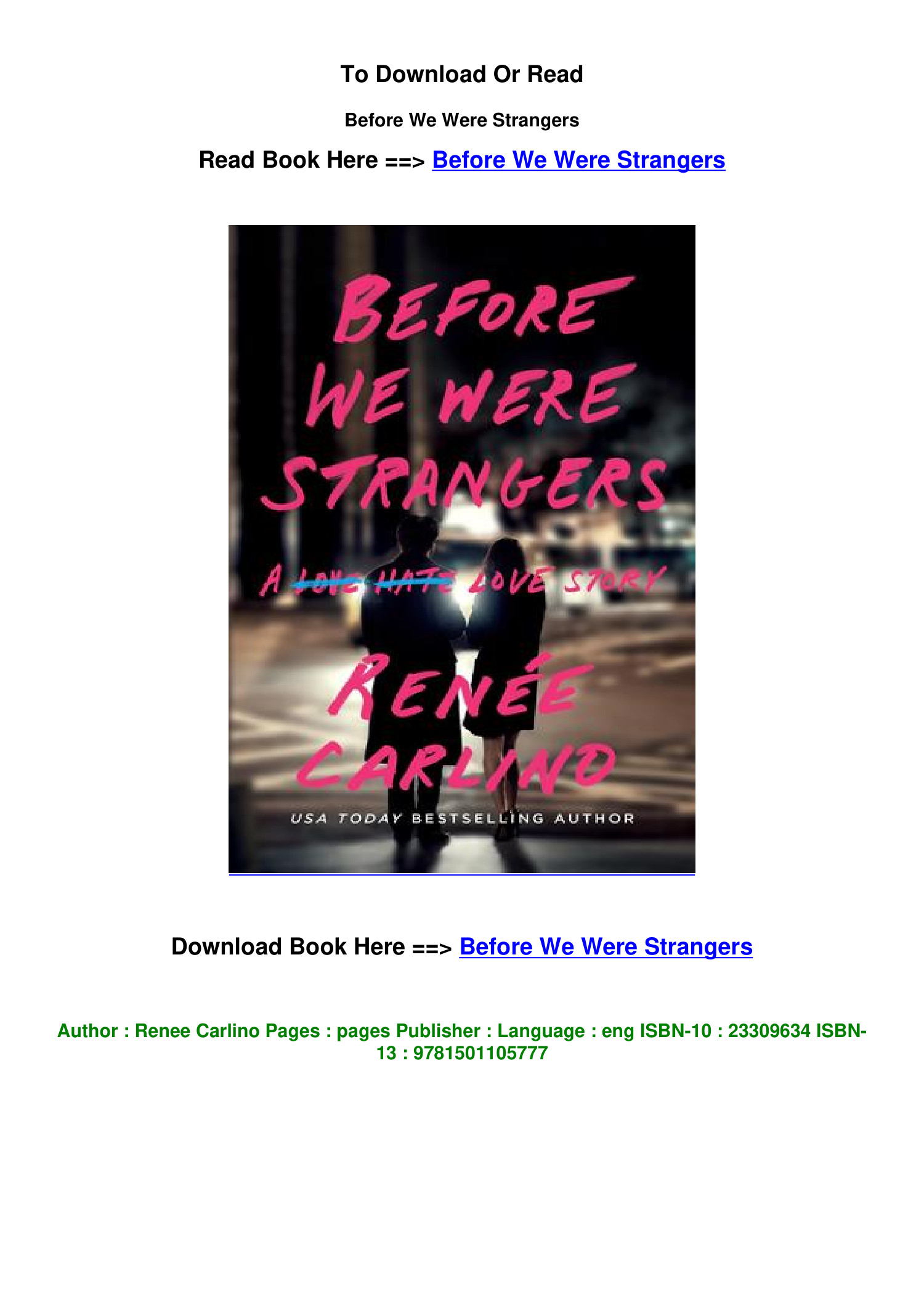 download PDF Before We Were Strangers by Renee Carlino.pdf | DocDroid