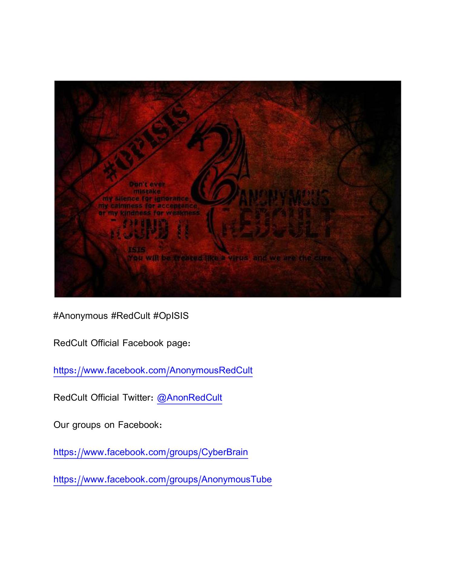 Anonymous RedCult-#OpISIS Expose&Destroy-Round11.pdf | DocDroid