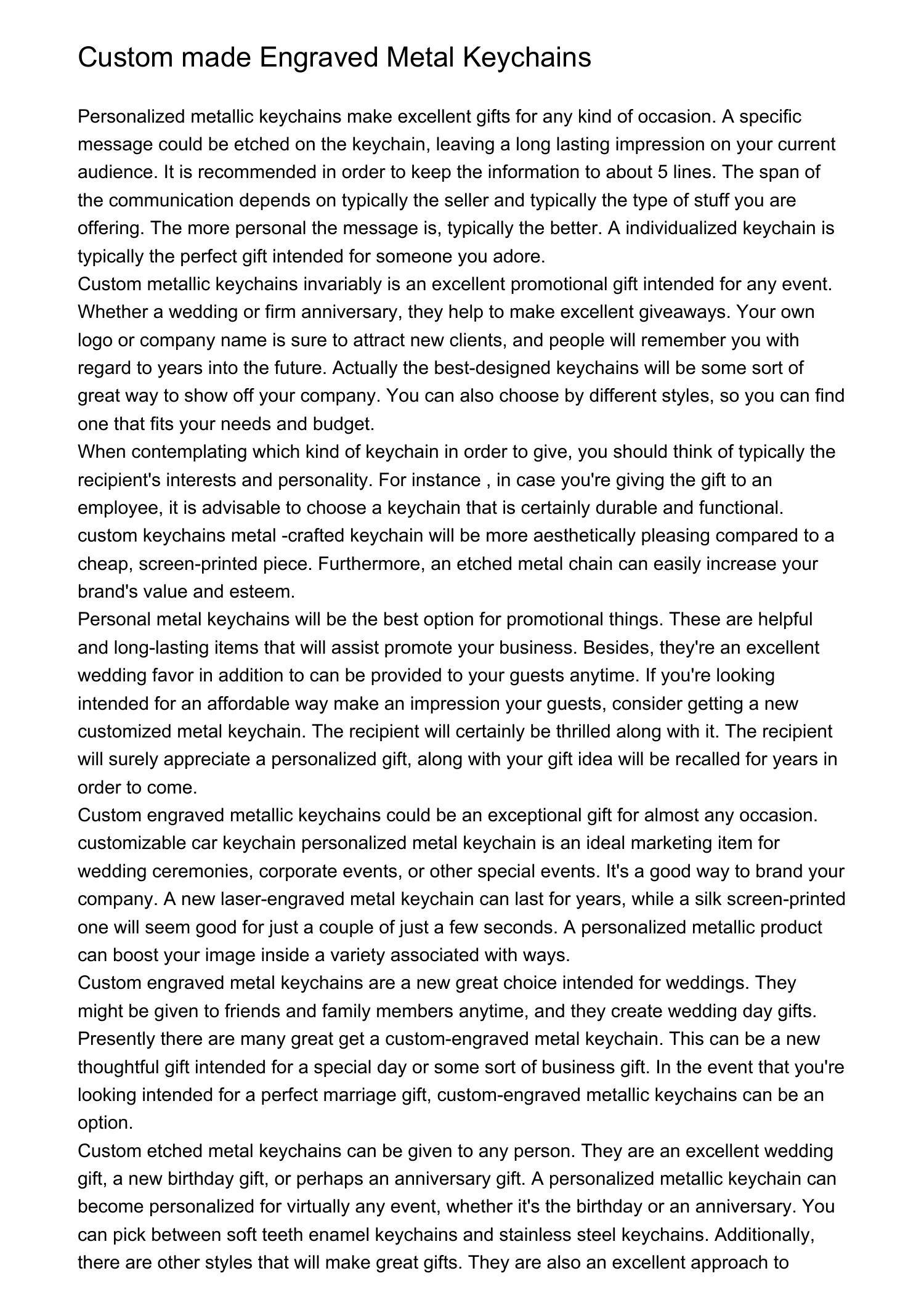 Tailor made Engraved Metal Keychainsvqcma.pdf.pdf | DocDroid