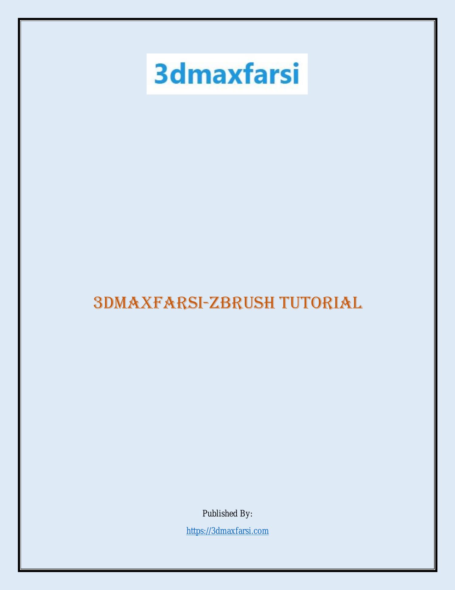 3dmaxfarsi Zbrush Tutorial Pdf Docdroid