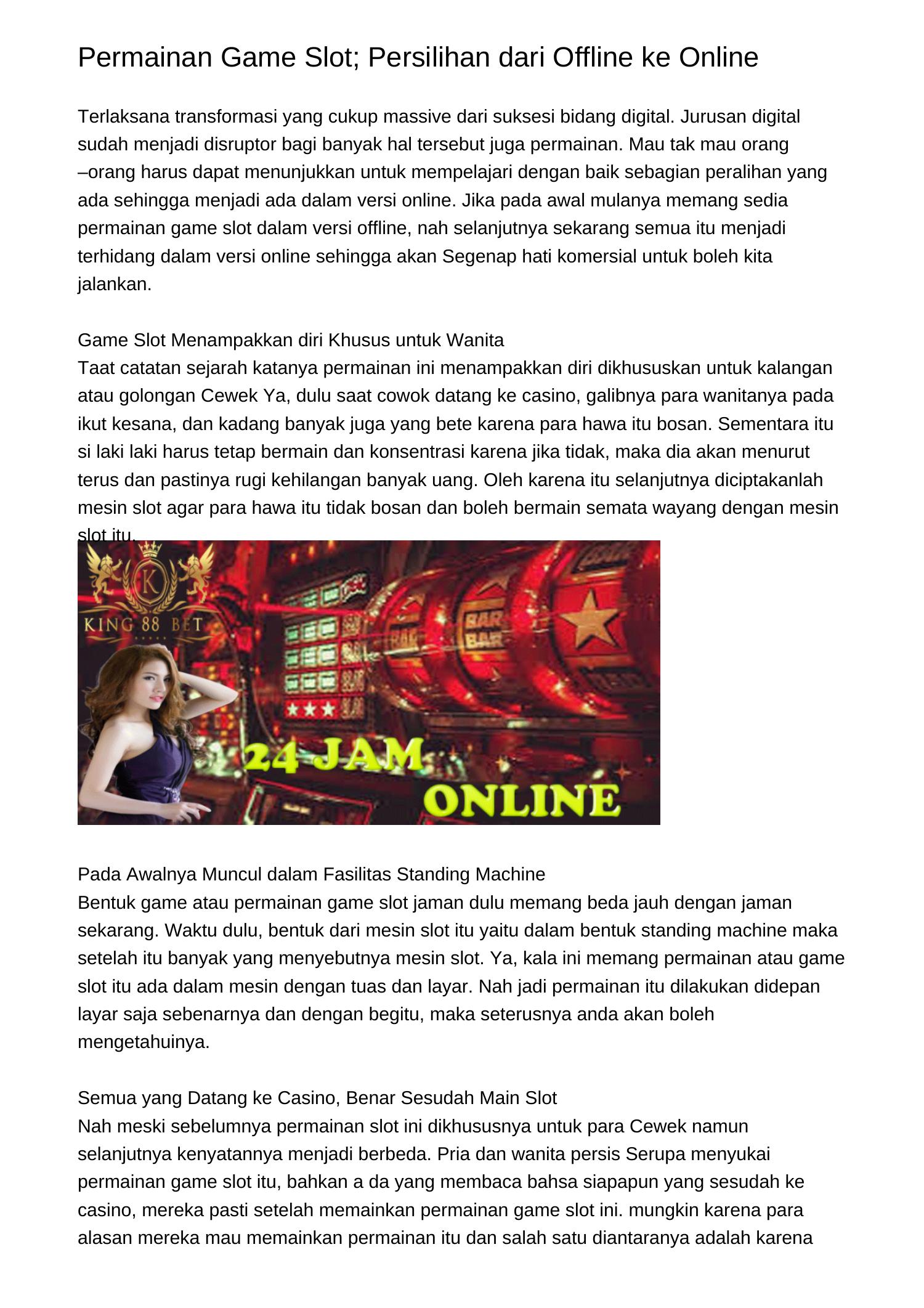 Permainan Game Slot Transformasi dari Offline ke Onlinemdymh.pdf.pdf ...