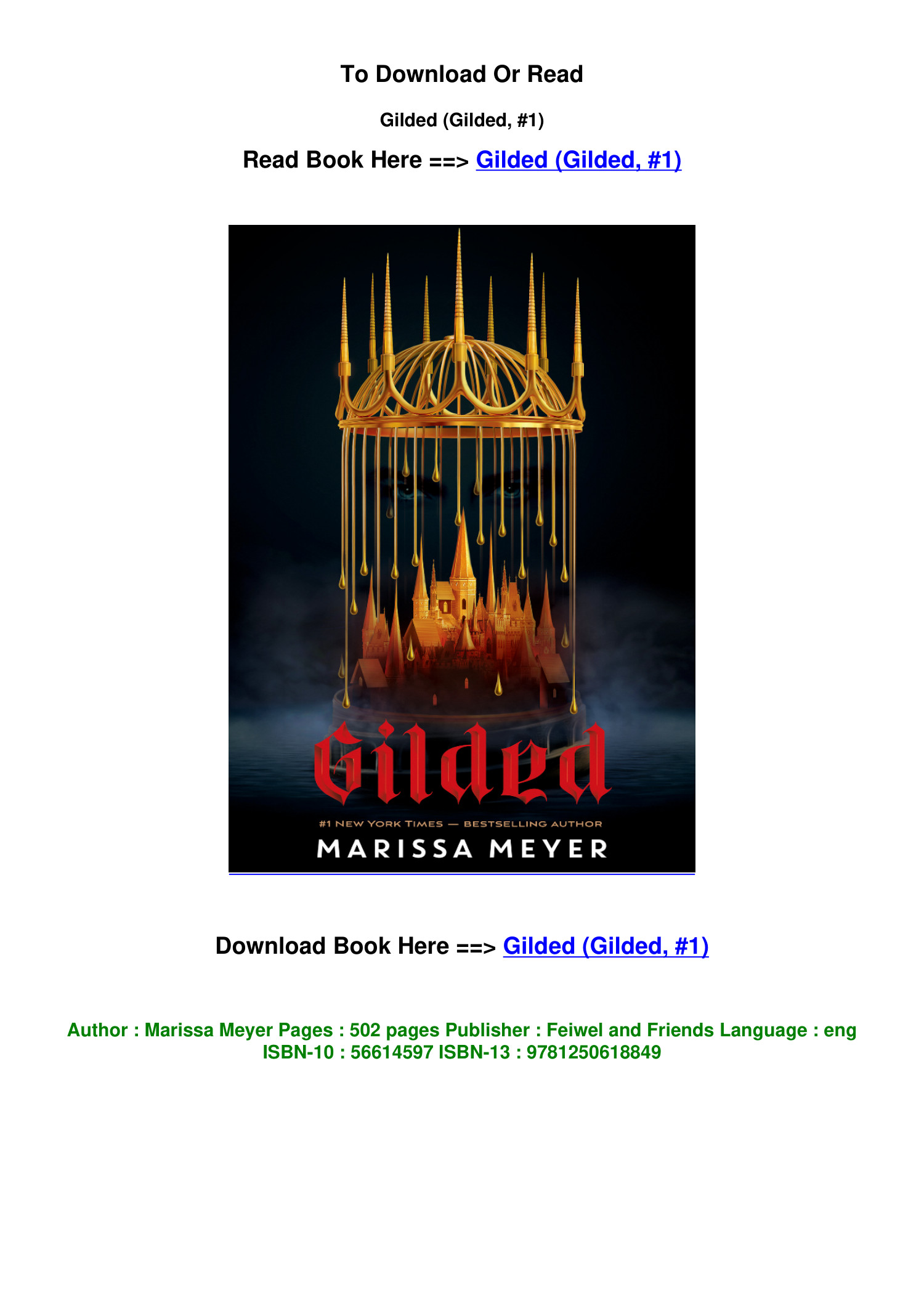 download Pdf Gilded Gilded 1 By Marissa Meyer.pdf | DocDroid