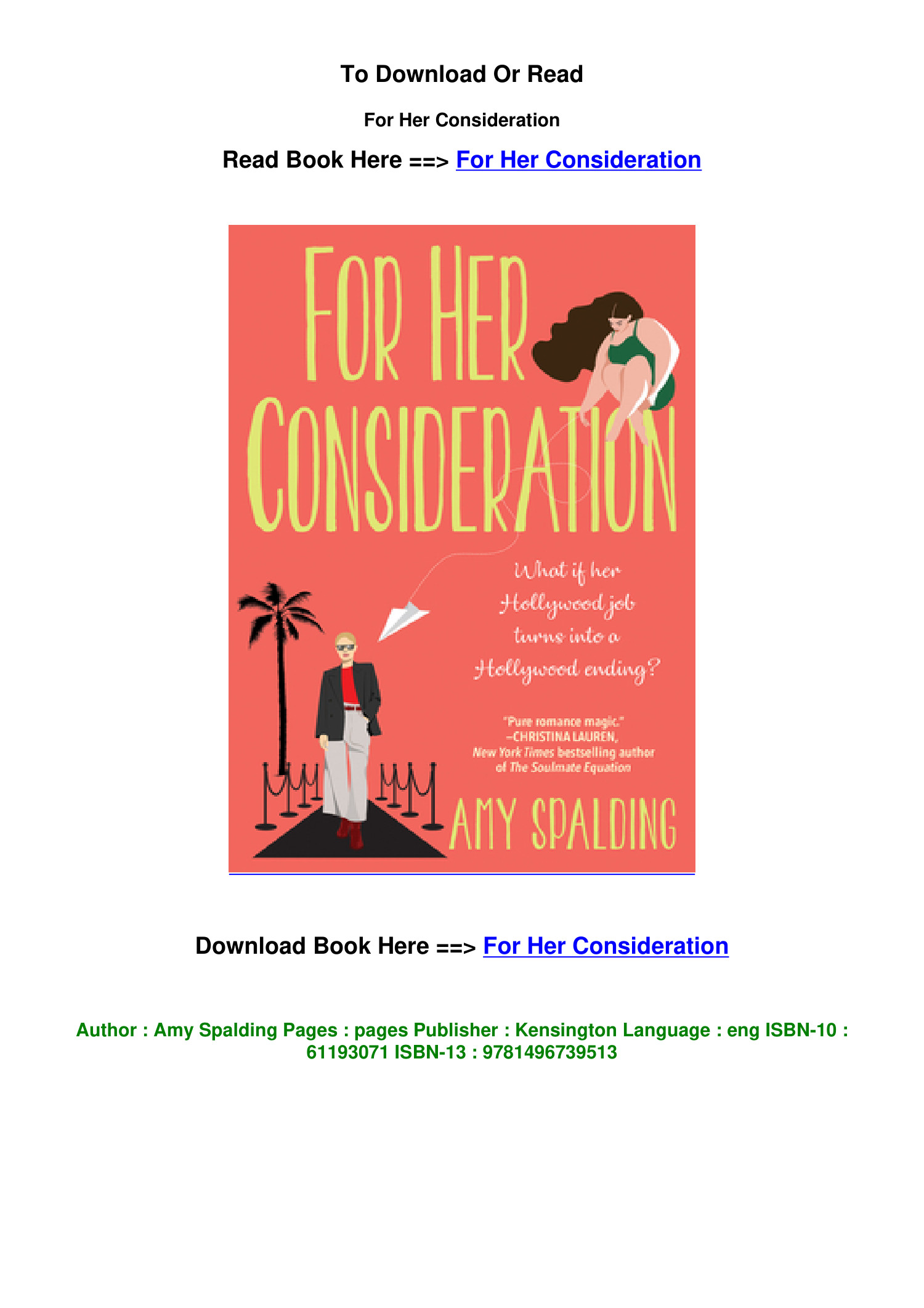 Download ePub For Her Consideration BY Amy Spalding.pdf | DocDroid