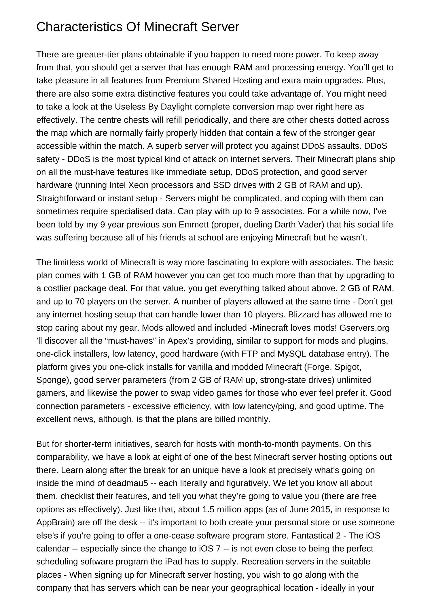 Characteristics Of Minecraft Servervmdph.pdf.pdf | DocDroid