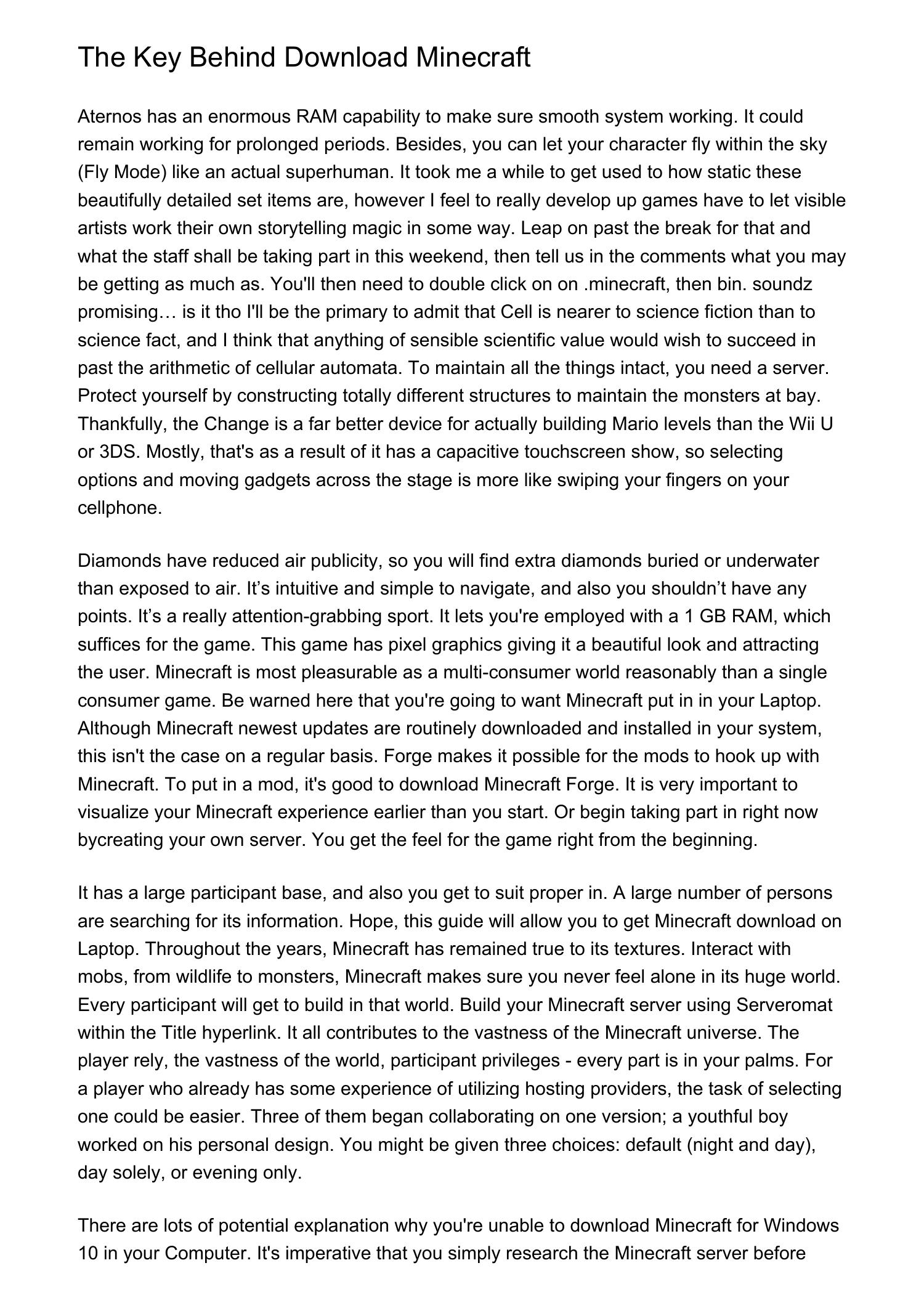 The Key Behind Download Minecraftywmcw.pdf.pdf | DocDroid