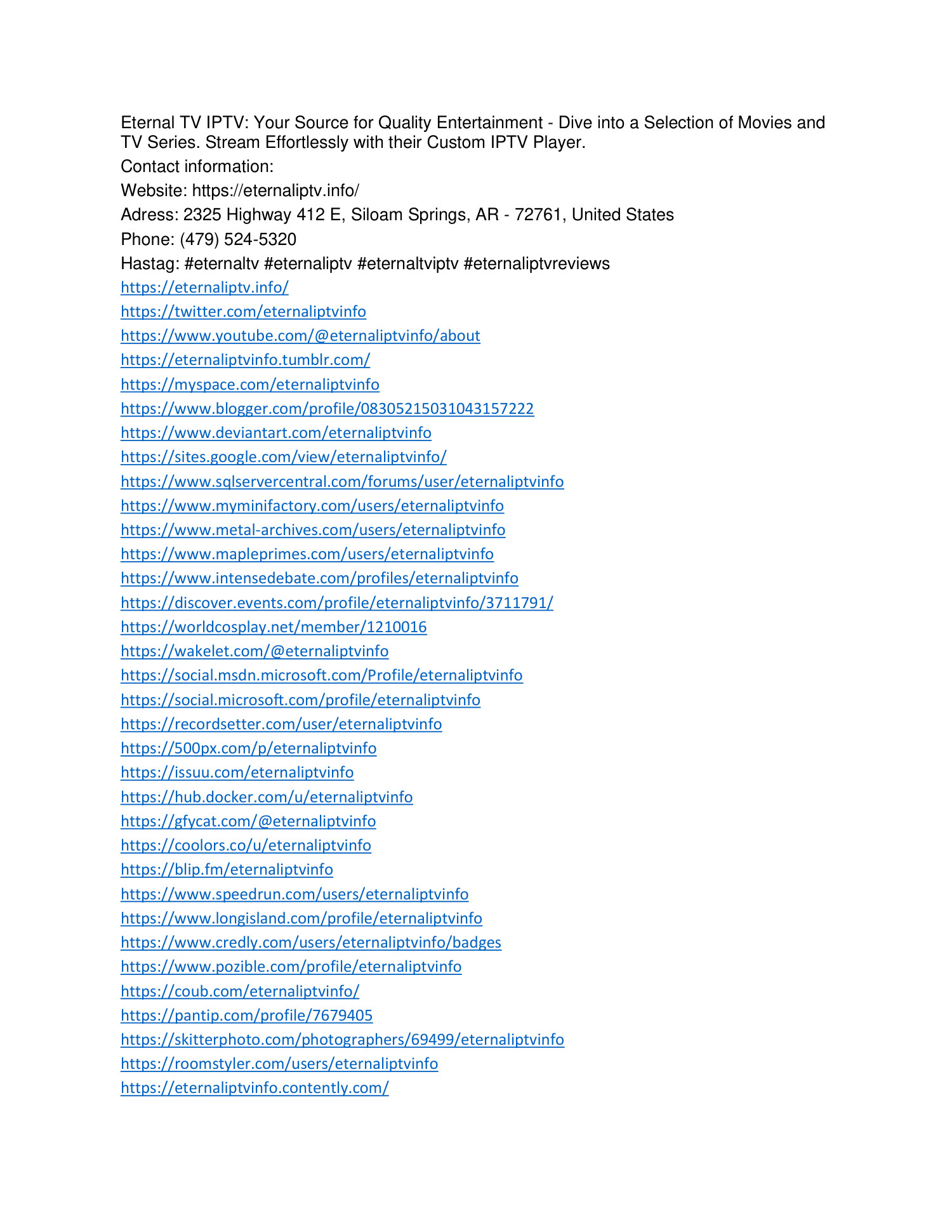My Eternal TV IPTV.docx | DocDroid