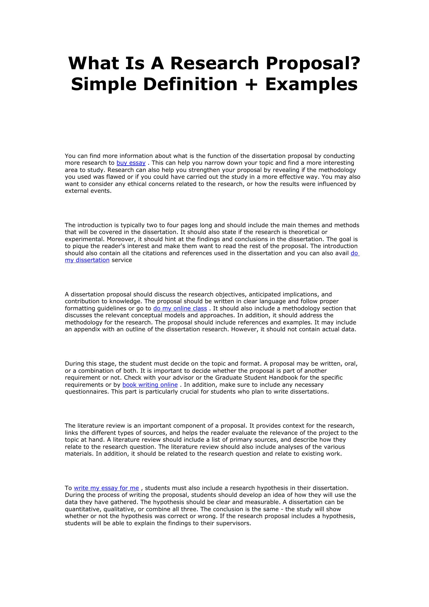 What Are The Parts Of A Research Proposal Pdf - Design Talk