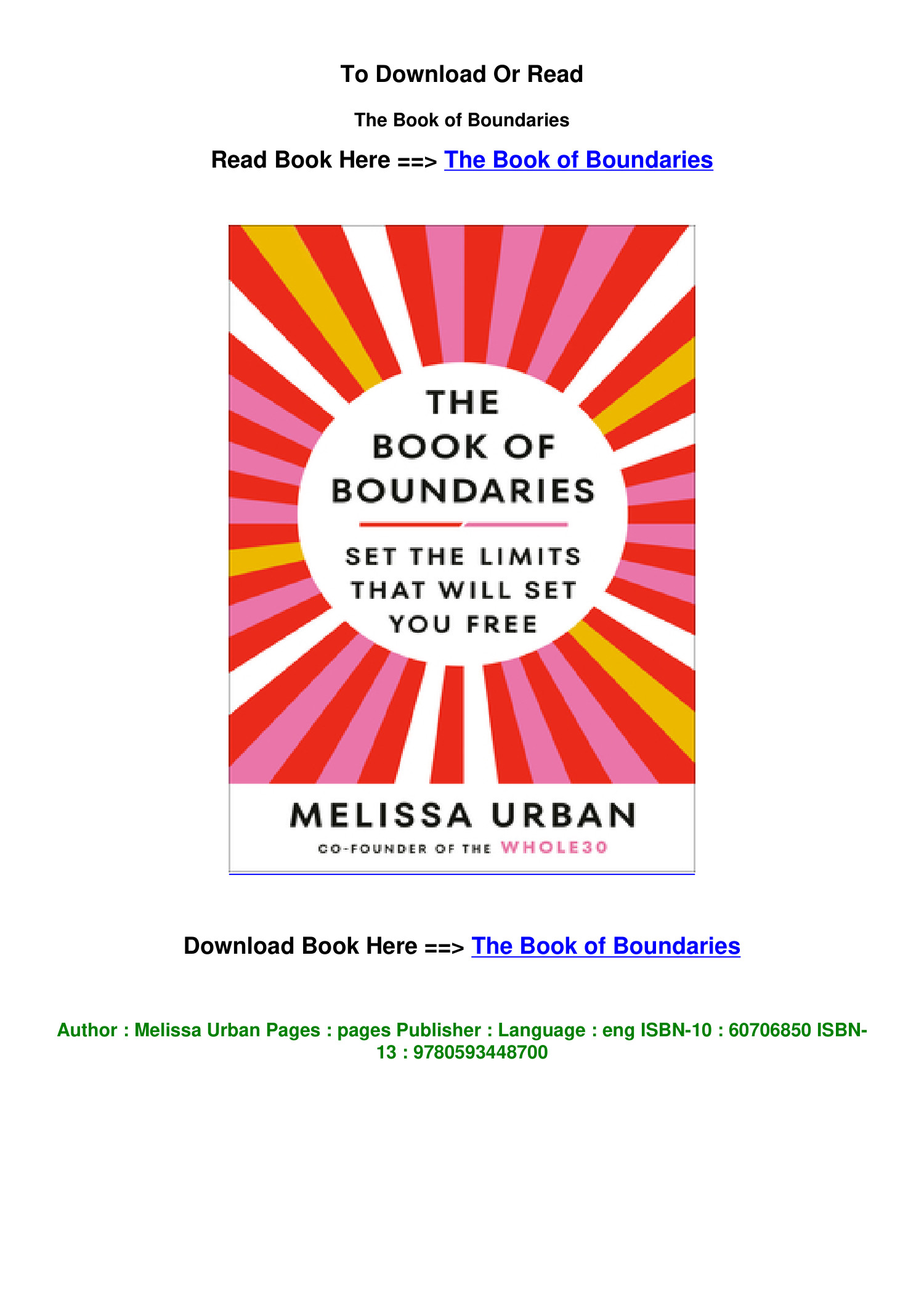 EPub Download The Book of Boundaries by Melissa Urban.pdf | DocDroid