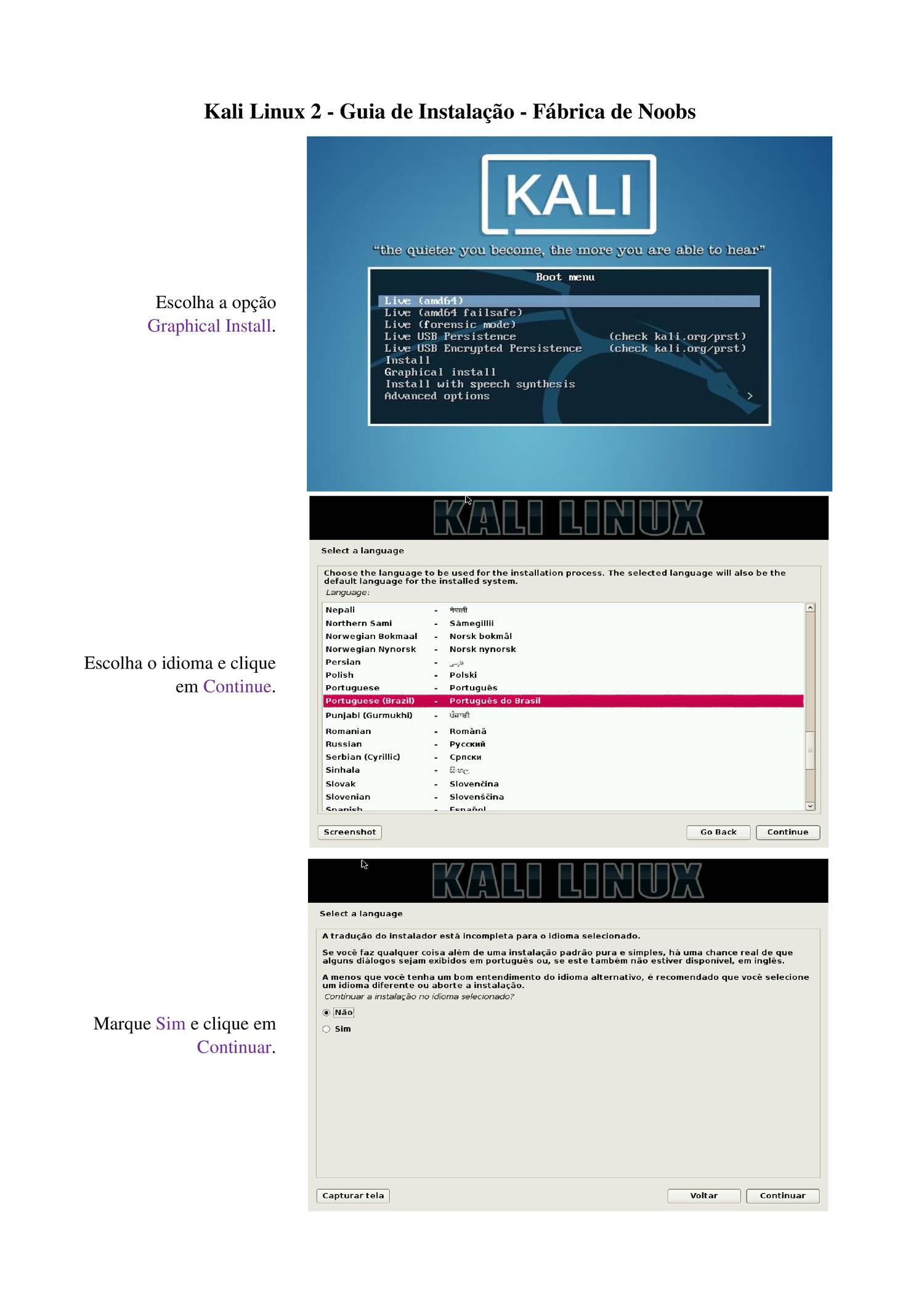 Guia de Instalação - Kali Linux.pdf | DocDroid