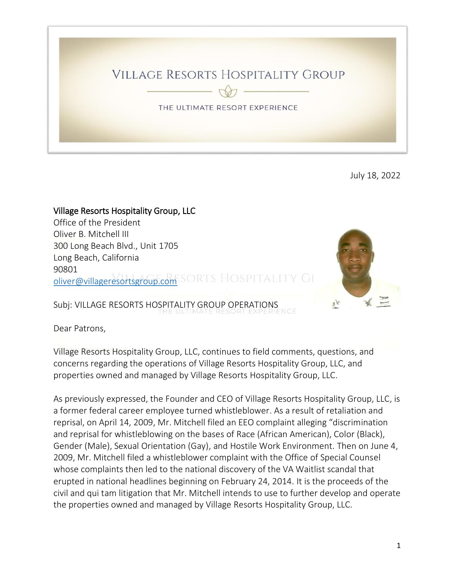 Village Resorts Hospitality Group Operations 071822.pdf | DocDroid